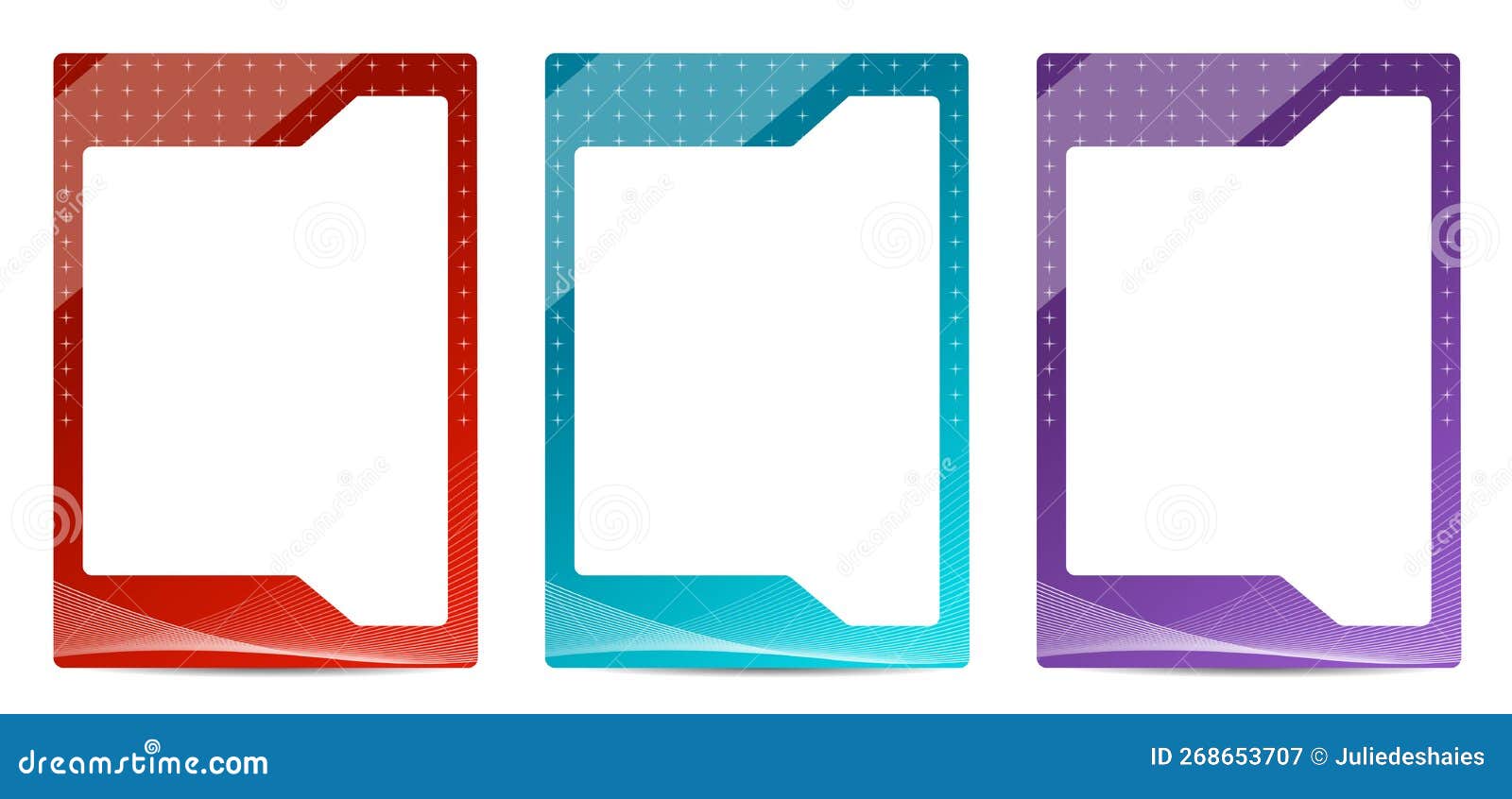 Identification Card Picture Frame Border Template Stock Vector ...