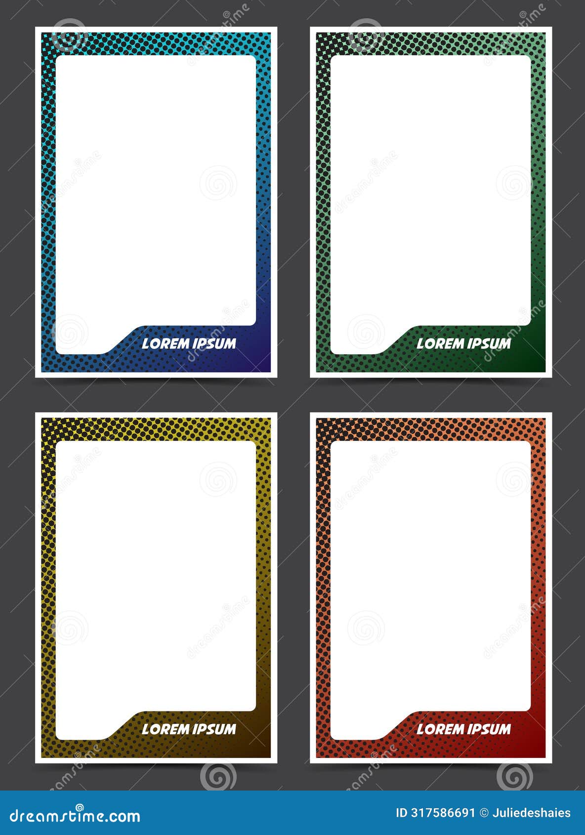Identification Card Picture Frame Border Template Stock Illustration ...