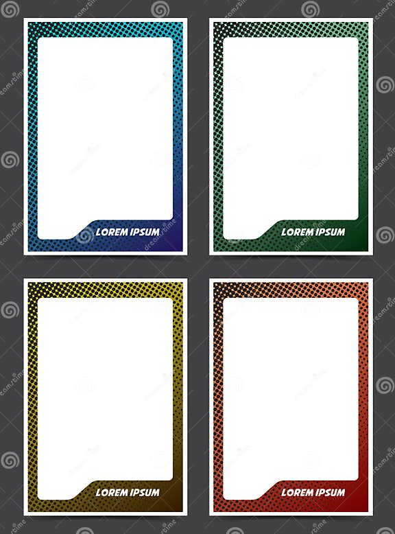 Identification Card Picture Frame Border Template Stock Illustration ...