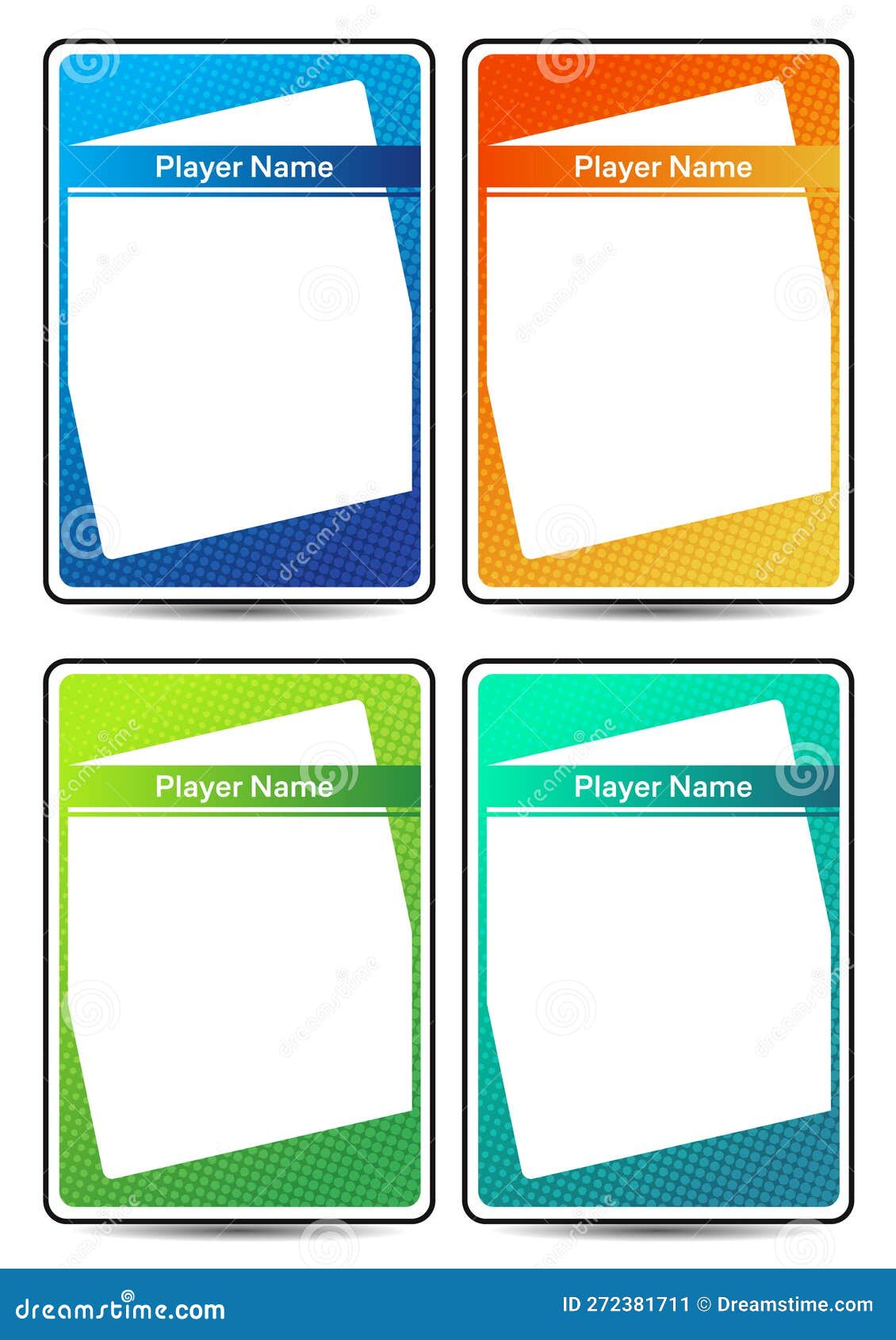 Identification Card Picture Frame Border Template Stock Vector ...