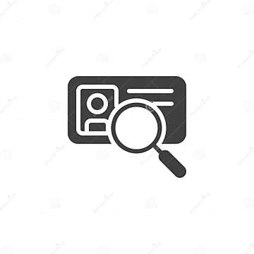 Identification Card Scan Vector Icon Stock Vector - Illustration of ...