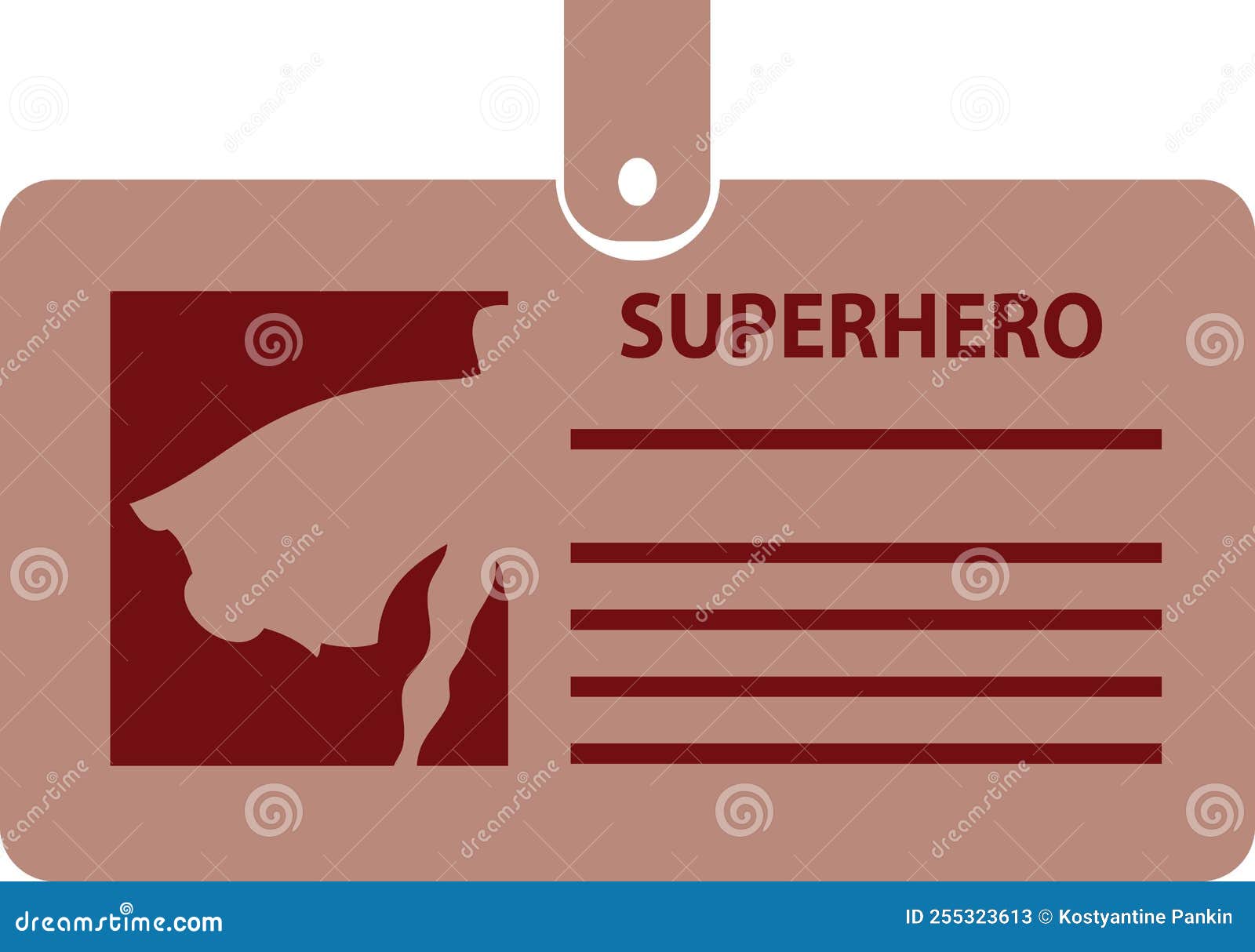 ID card superhero stock vector. Illustration of profession - 255323613