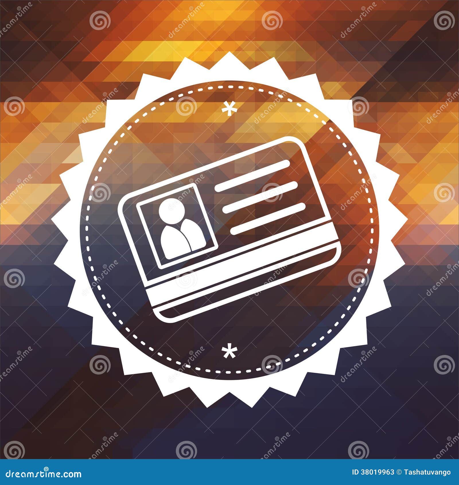 Identification Concept on Triangle Background. Stock Illustration ...