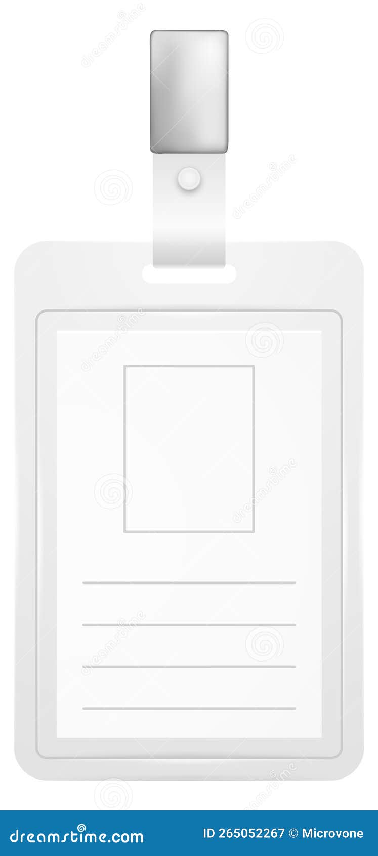 Identification Document Holder. Realistic White Label Mockup Stock ...