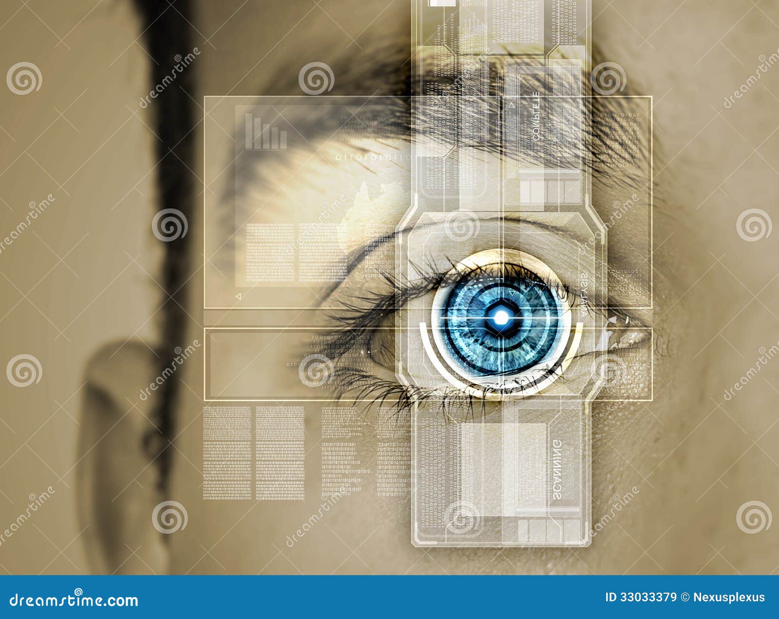Identification of eye stock image. Image of digital, laser - 33033379