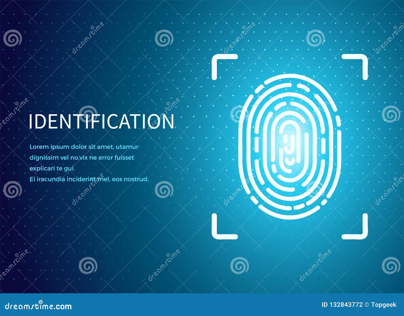 Identification Fingerprint Poster Text Vector Stock Vector ...