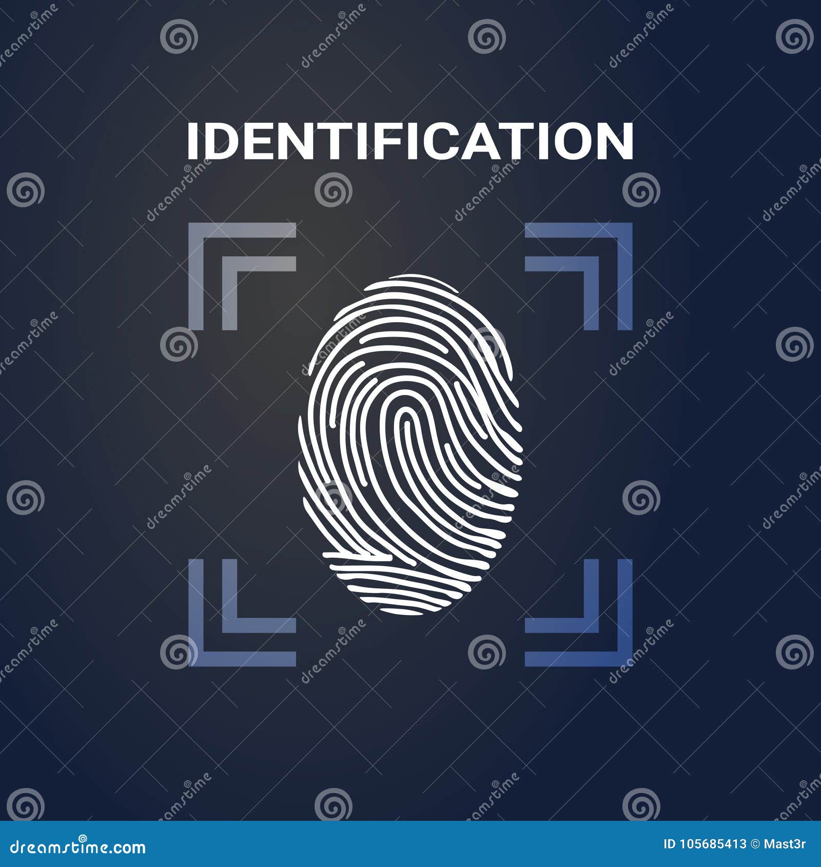 Identification Fingerprint Scanning Logo Modern Access and Security ...
