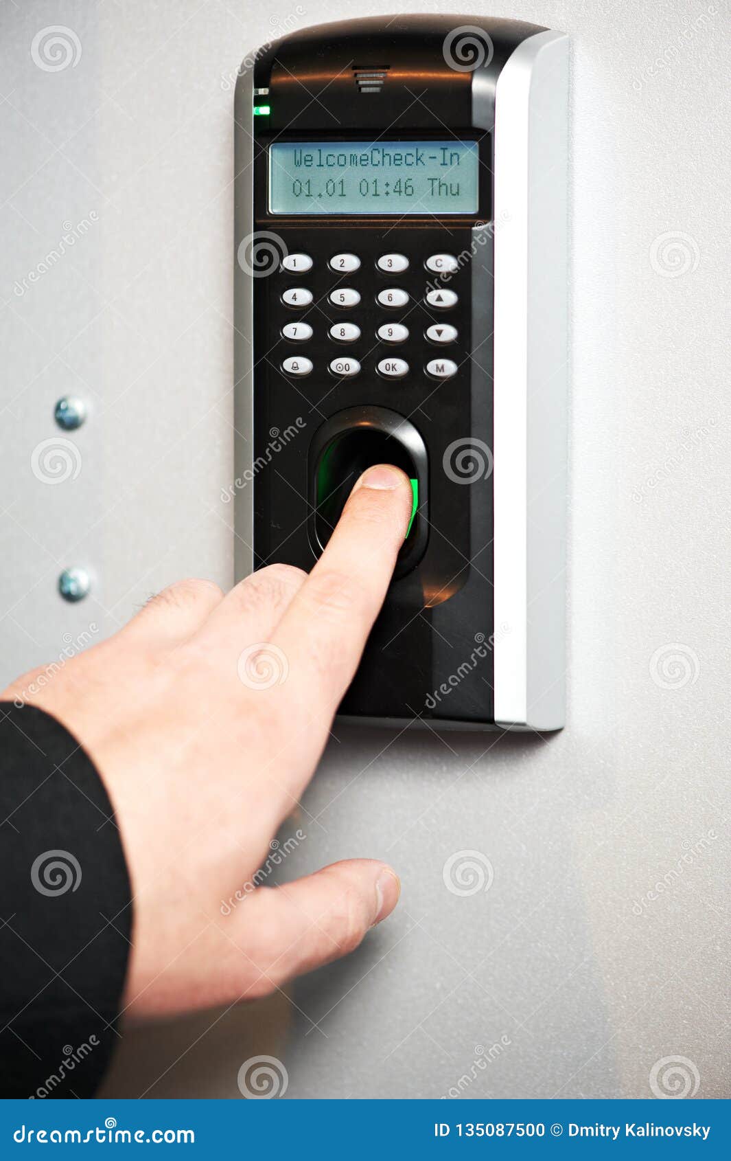 Identification. Fingerprint Scanning is Used To Pass Access Control ...