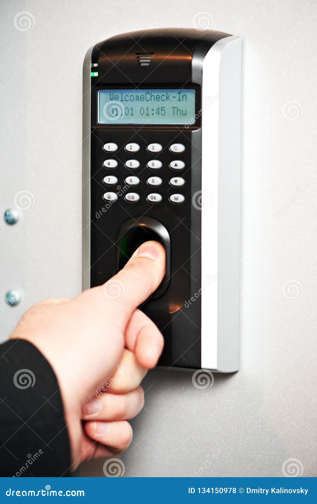 Identification. Fingerprint Scanning is Used To Pass Access Control ...