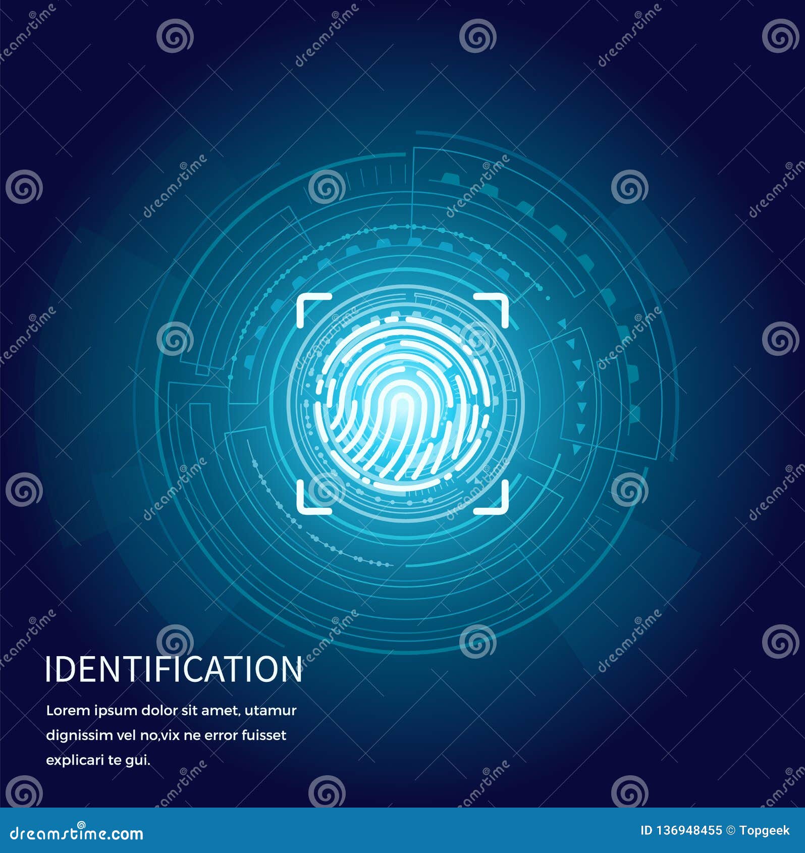 Identification Poster With Text Sample Vector | CartoonDealer.com ...