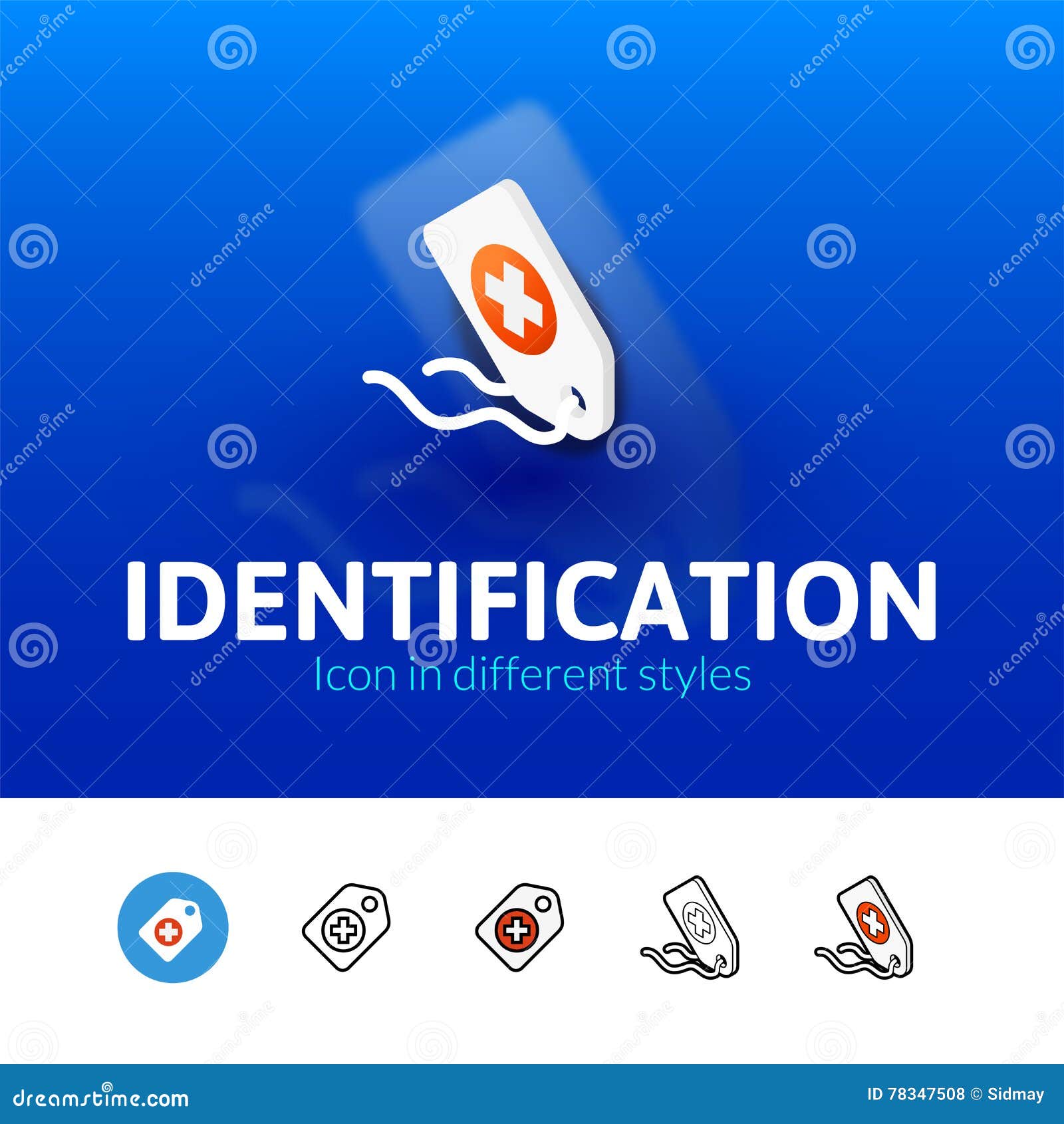 Identification Icon in Different Style Stock Vector - Illustration of ...