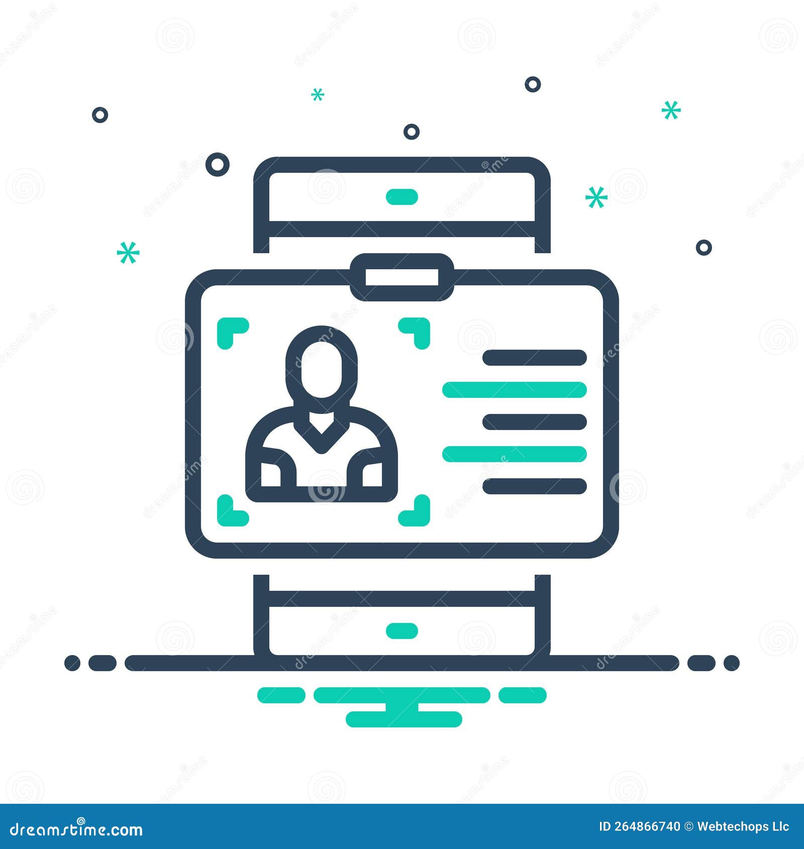 Mix Icon for Identification, Identity and Mobile Stock Illustration ...