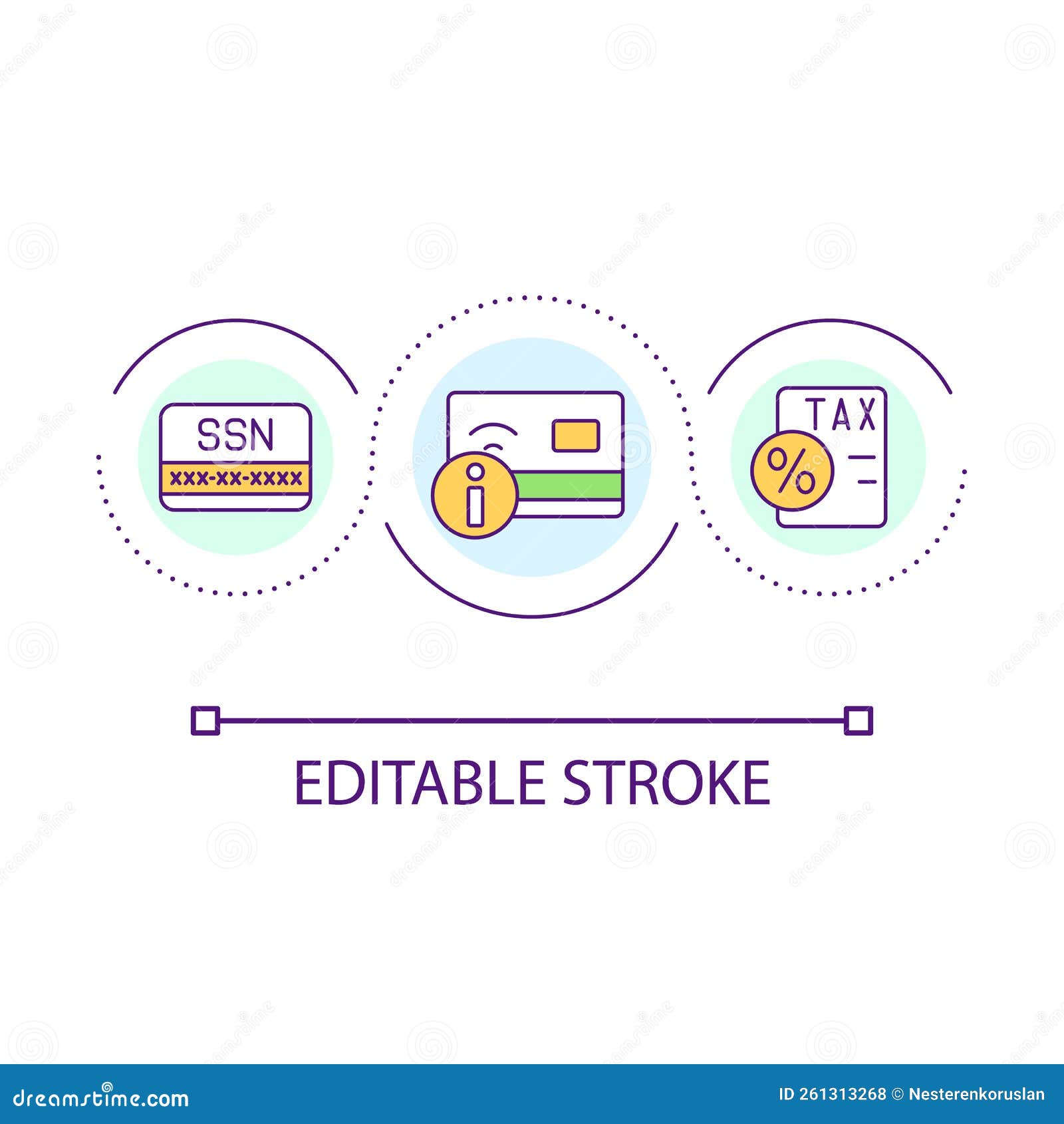 Identification Information Checkup Loop Concept Icon Stock Vector ...