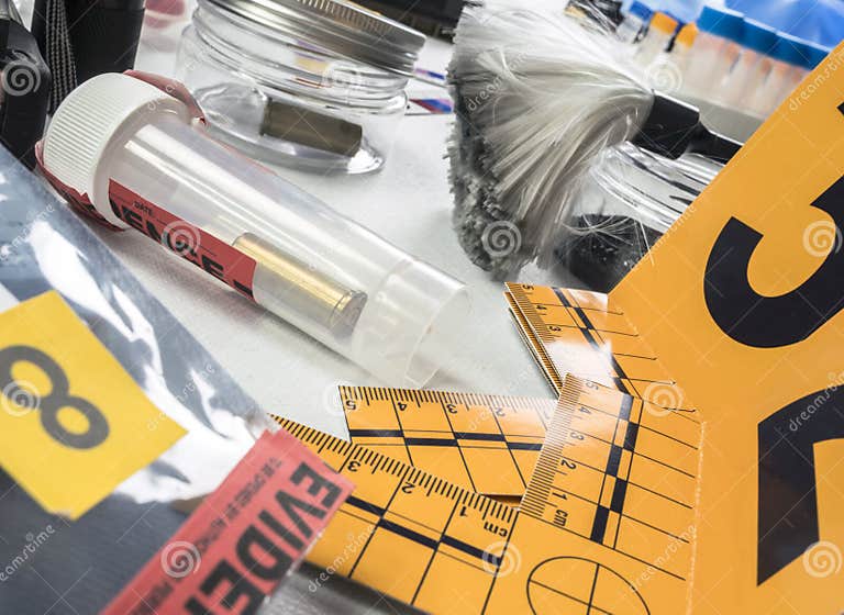 Identification Numbers, Various Laboratory Evidence Forensic Equipment ...