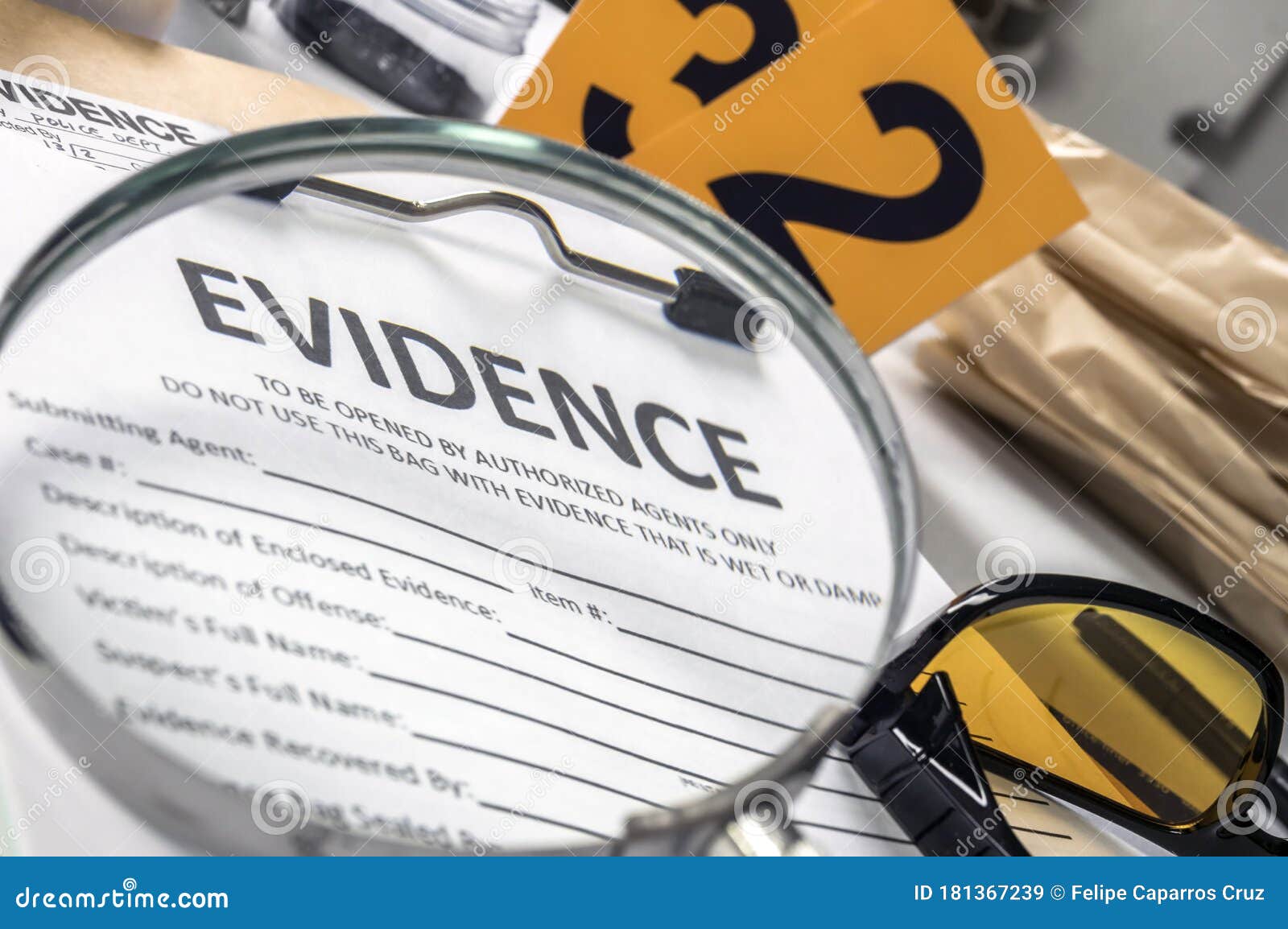 Identification Numbers, Various Laboratory Tests Forensic Equipment ...