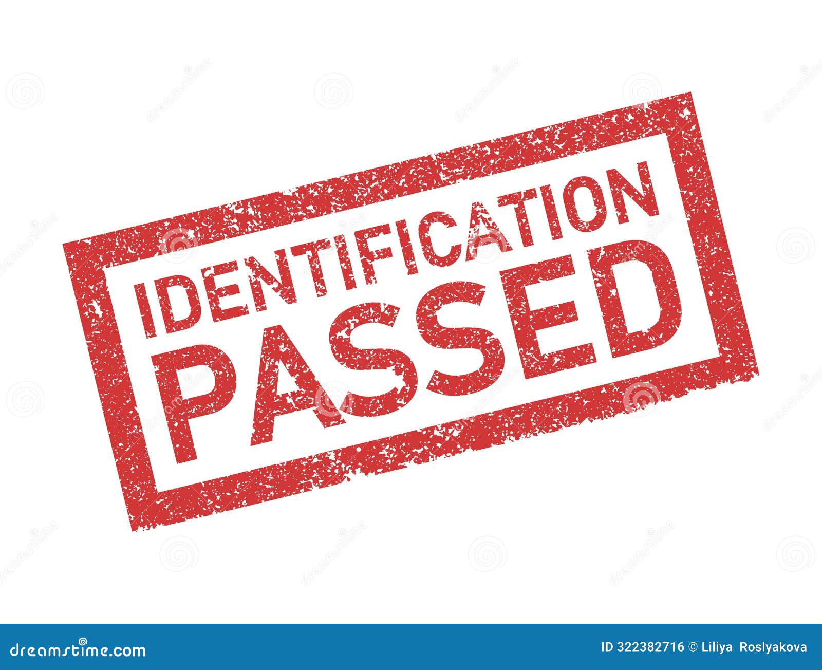 Identification Passed Red Stamp. Grange Mark in Red Paint on White ...