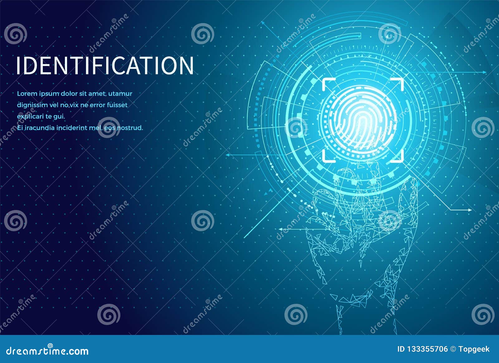 Identification Poster With Text Sample Vector | CartoonDealer.com ...