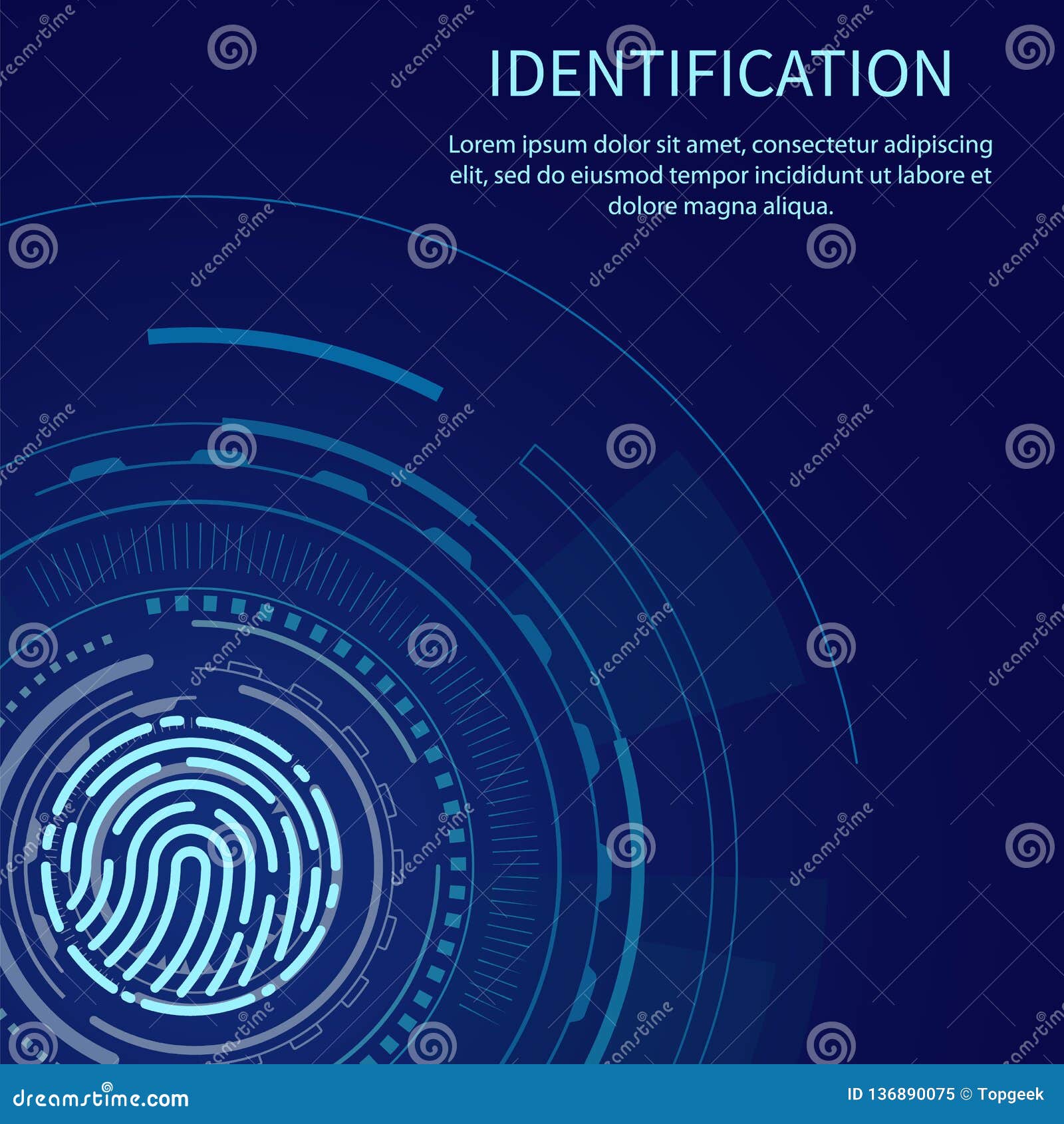 Identification Poster With Text Sample Vector | CartoonDealer.com ...