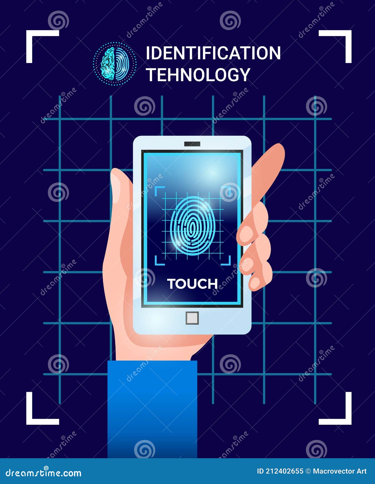 Identification Technologies Poster Stock Vector - Illustration of ...