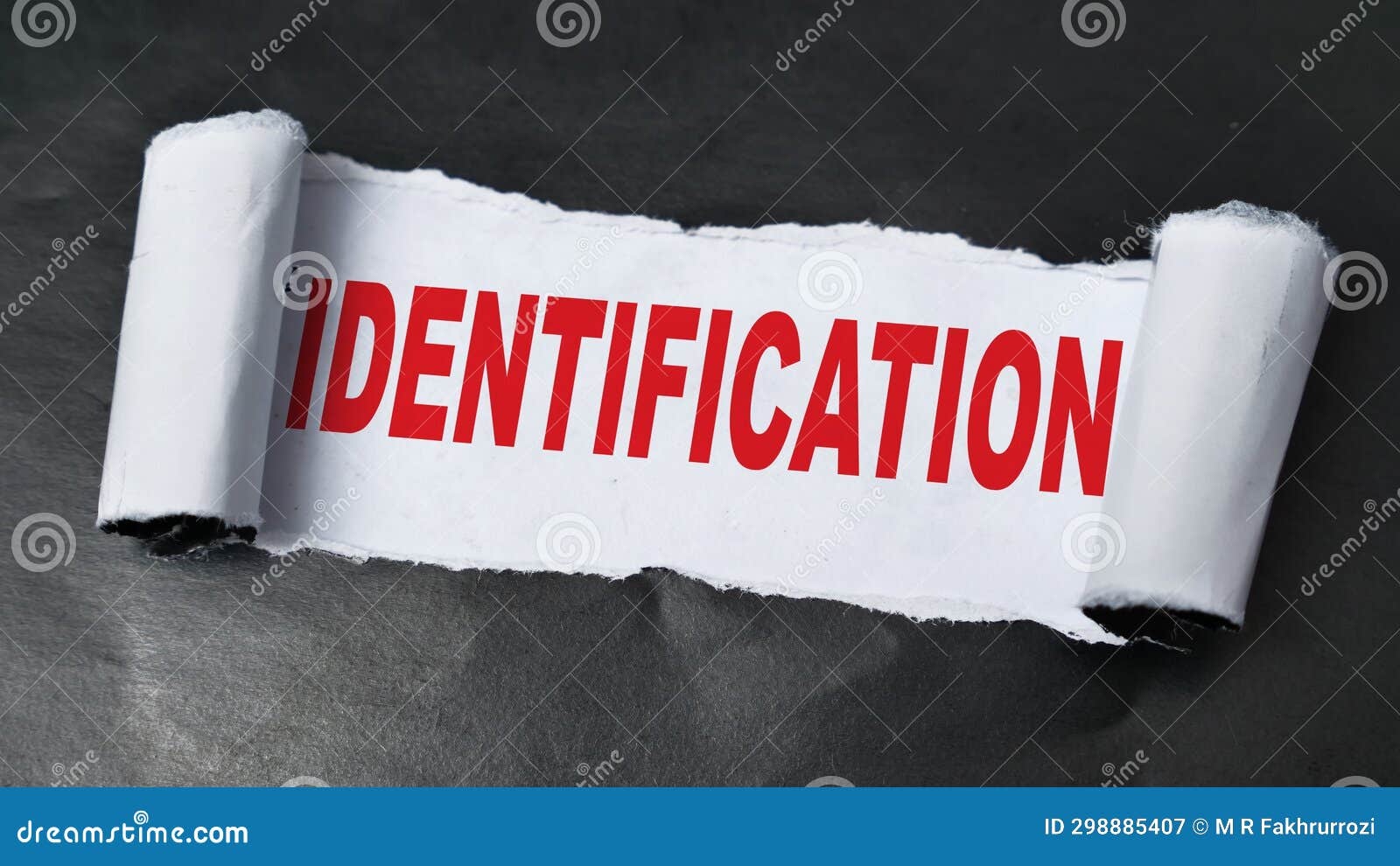 Identification Text on Paper, Business Term Stock Image - Image of ...