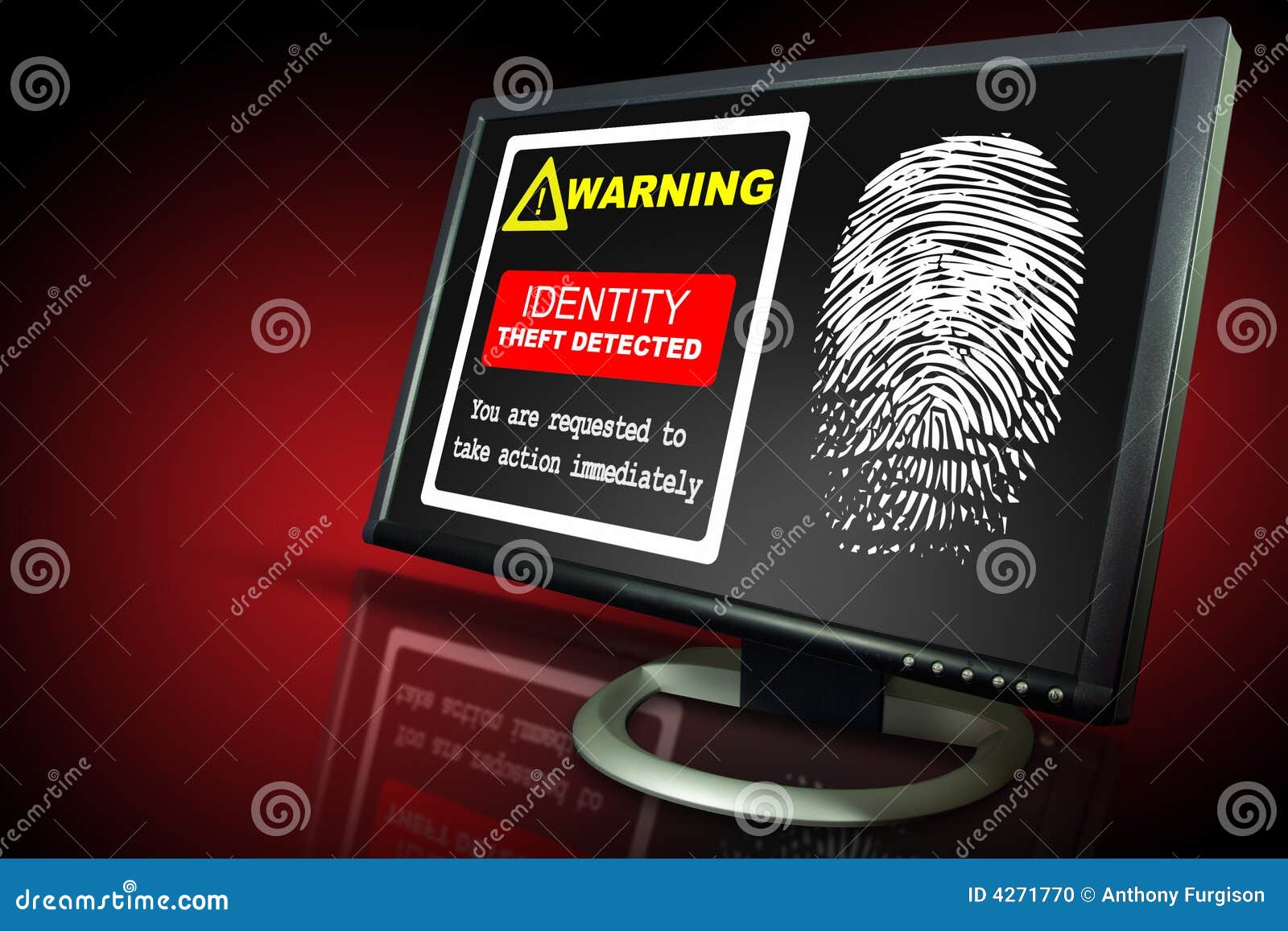 Identification theft alert stock photo. Image of backup - 4271770