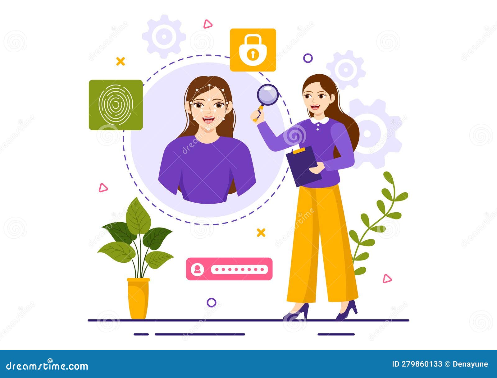 Identification Vector Illustration of Identity Card with Photo ...