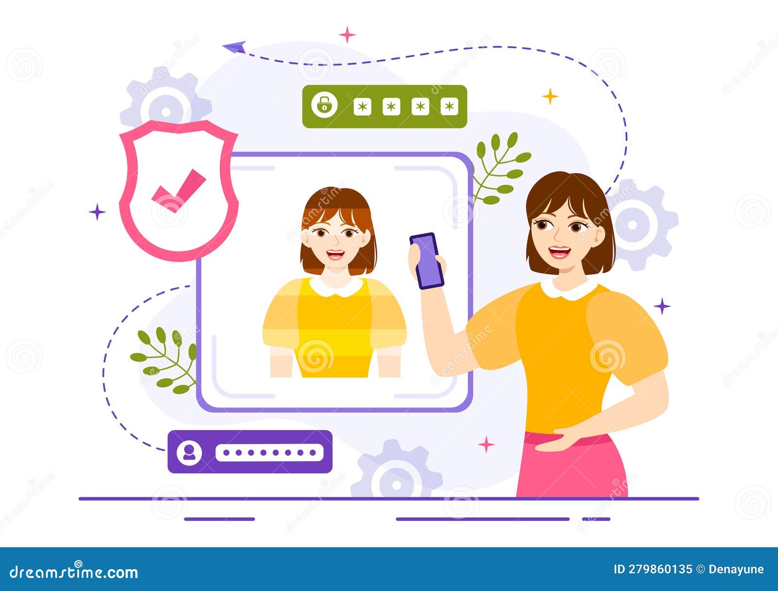 Identification Vector Illustration of Identity Card with Photo ...