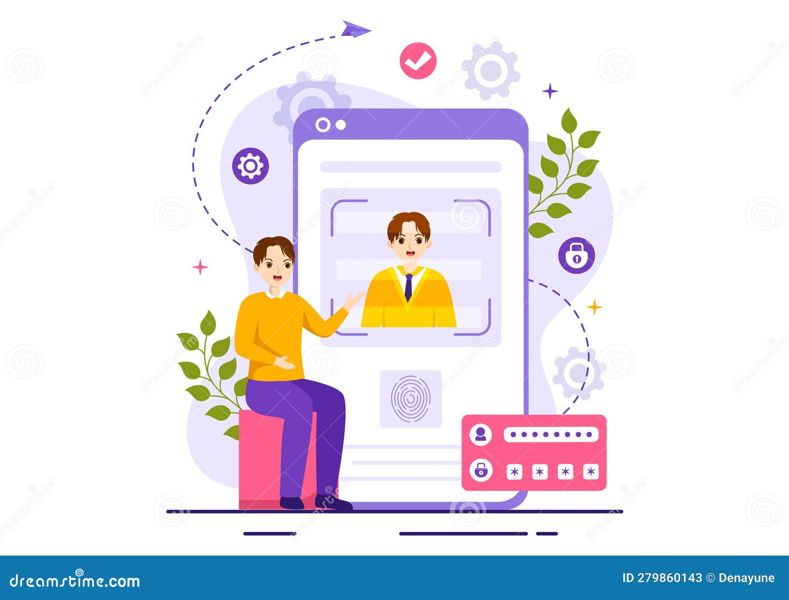 Identification Vector Illustration of Identity Card with Photo ...