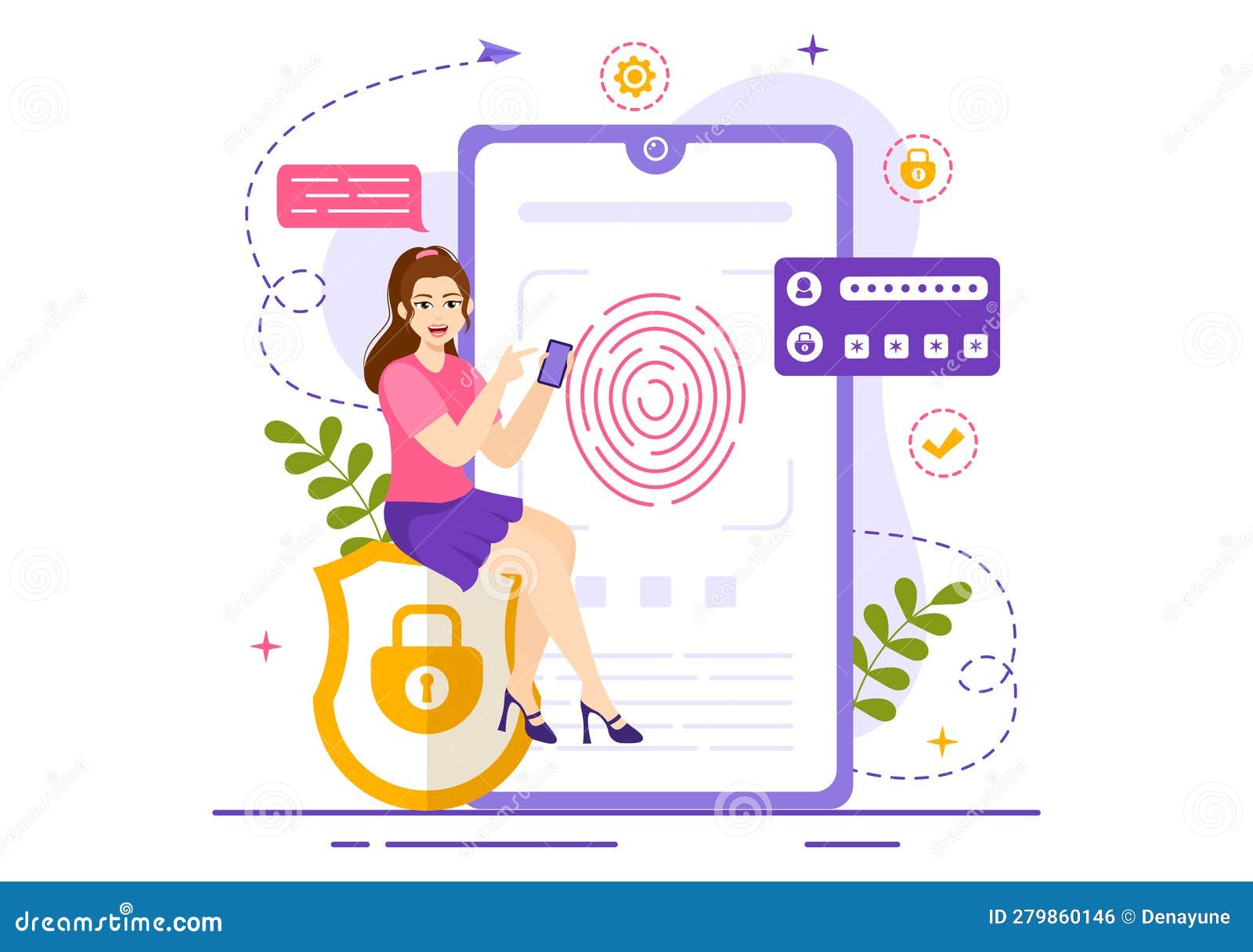 Identification Vector Illustration of Identity Card with Photo ...