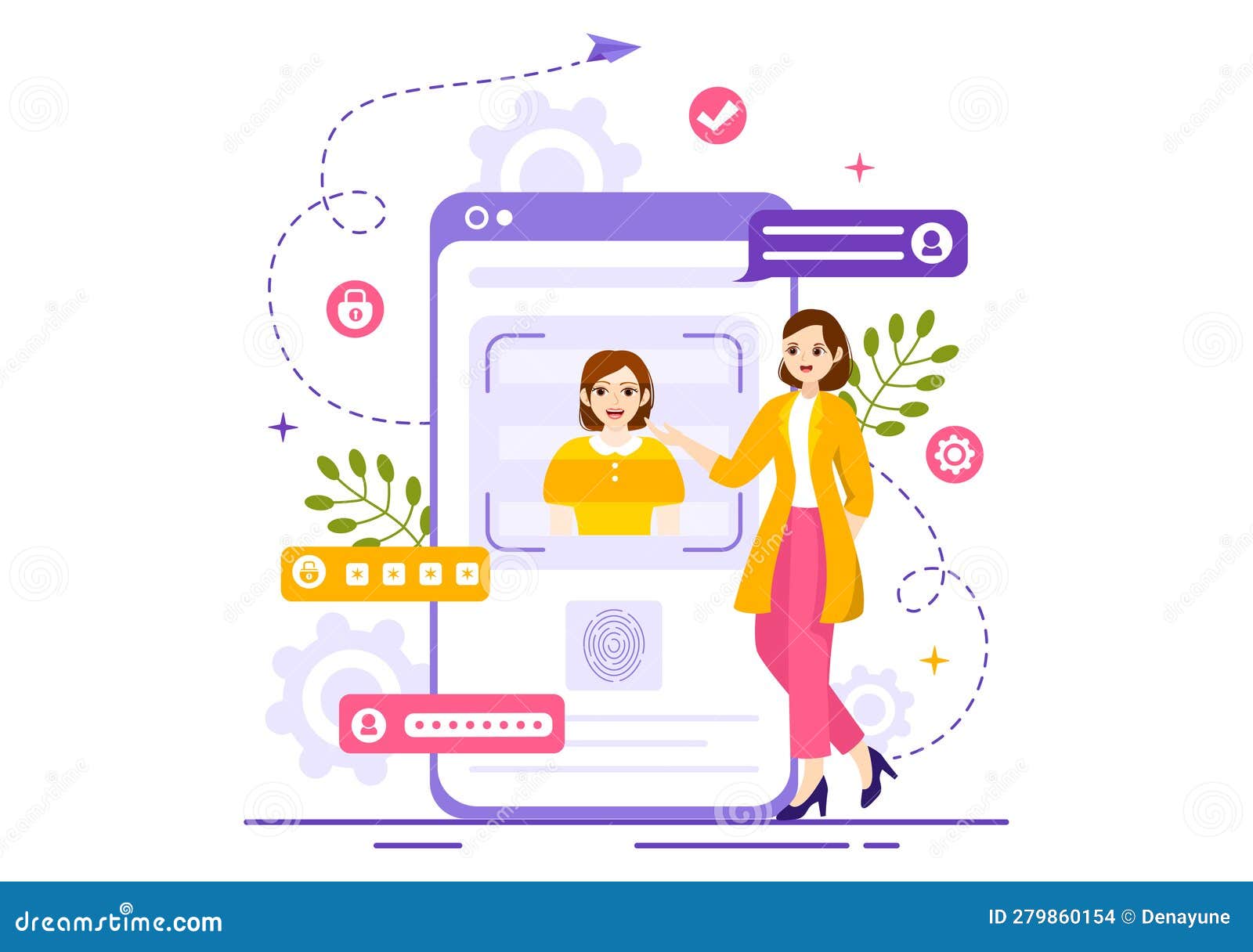 Identification Vector Illustration of Identity Card with Photo ...