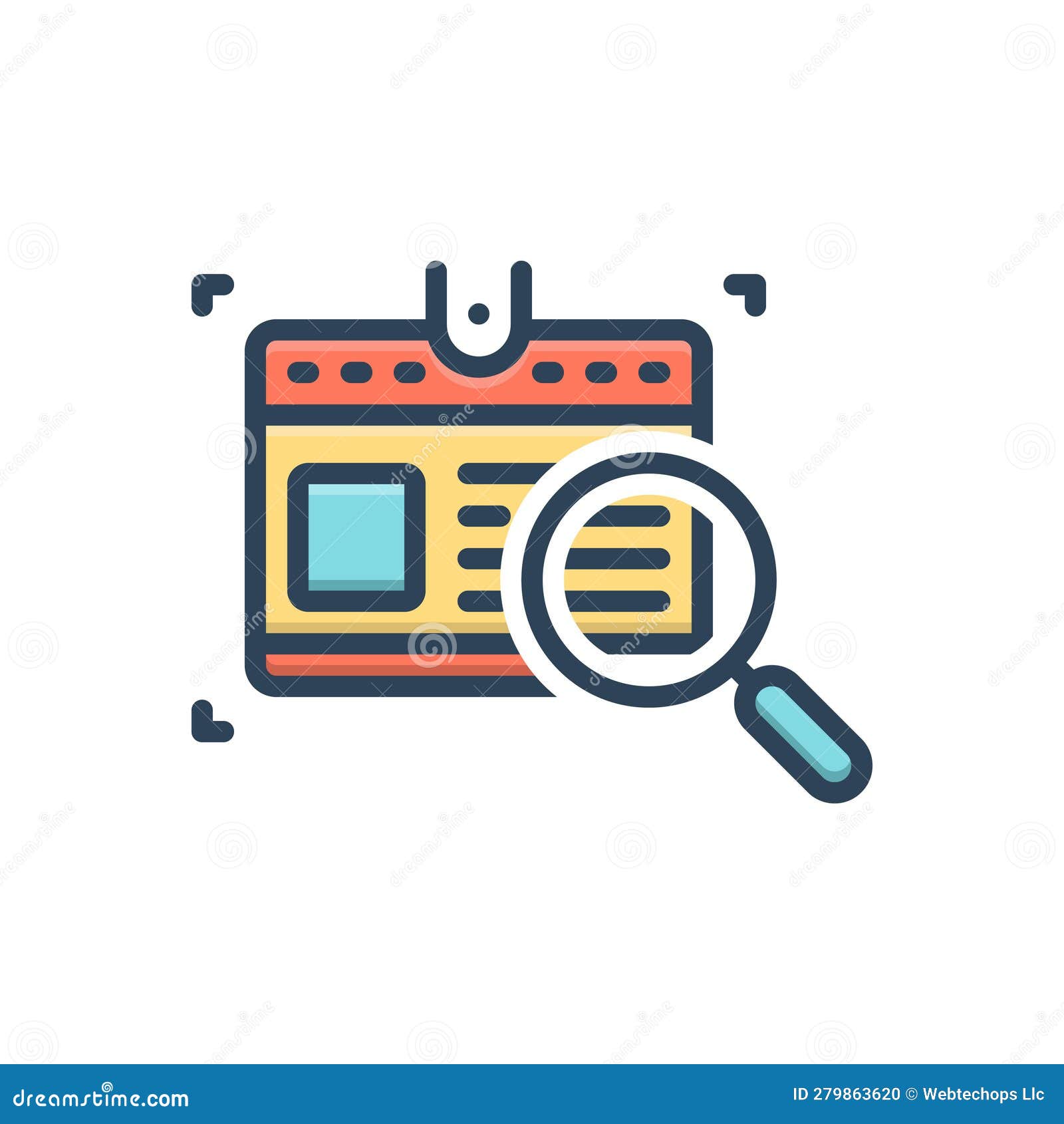 Color Illustration Icon for Identified, Recognize and Profile Stock ...
