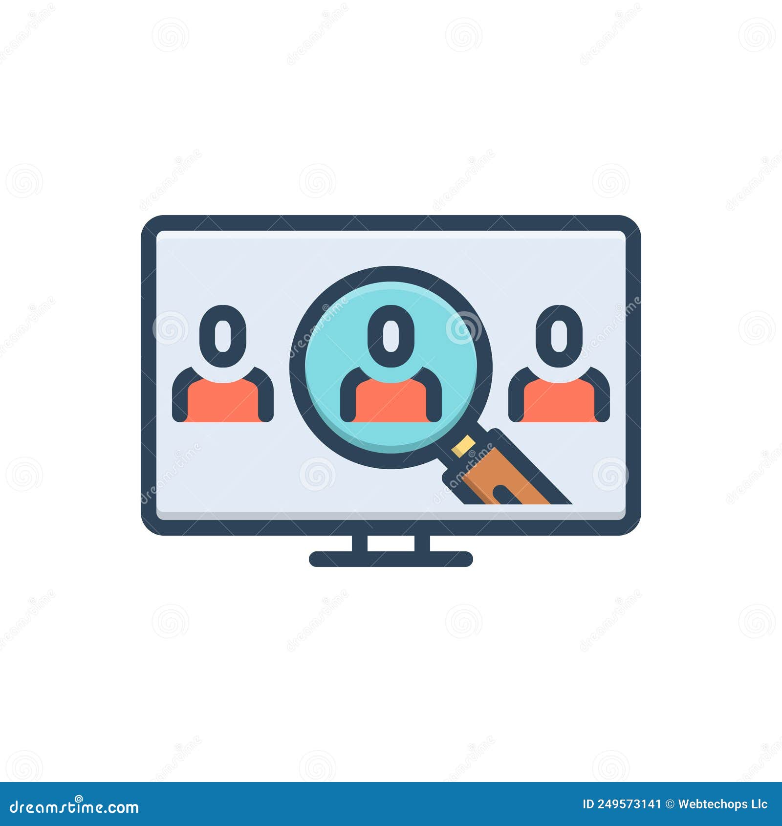 Color Illustration Icon for Identifies, Recognize and Discover Stock ...