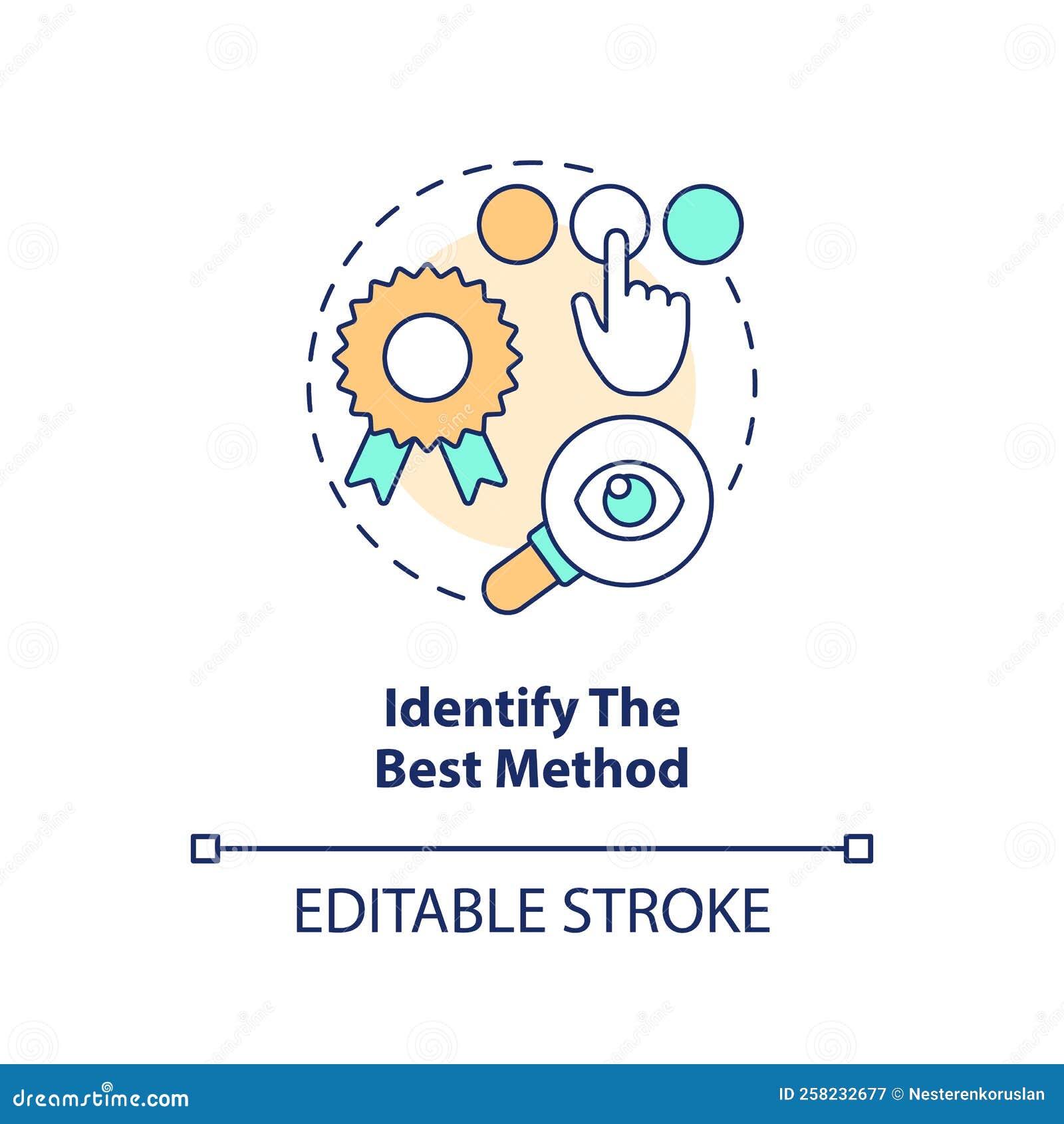 Identify Best Method Concept Icon Stock Vector - Illustration of ...