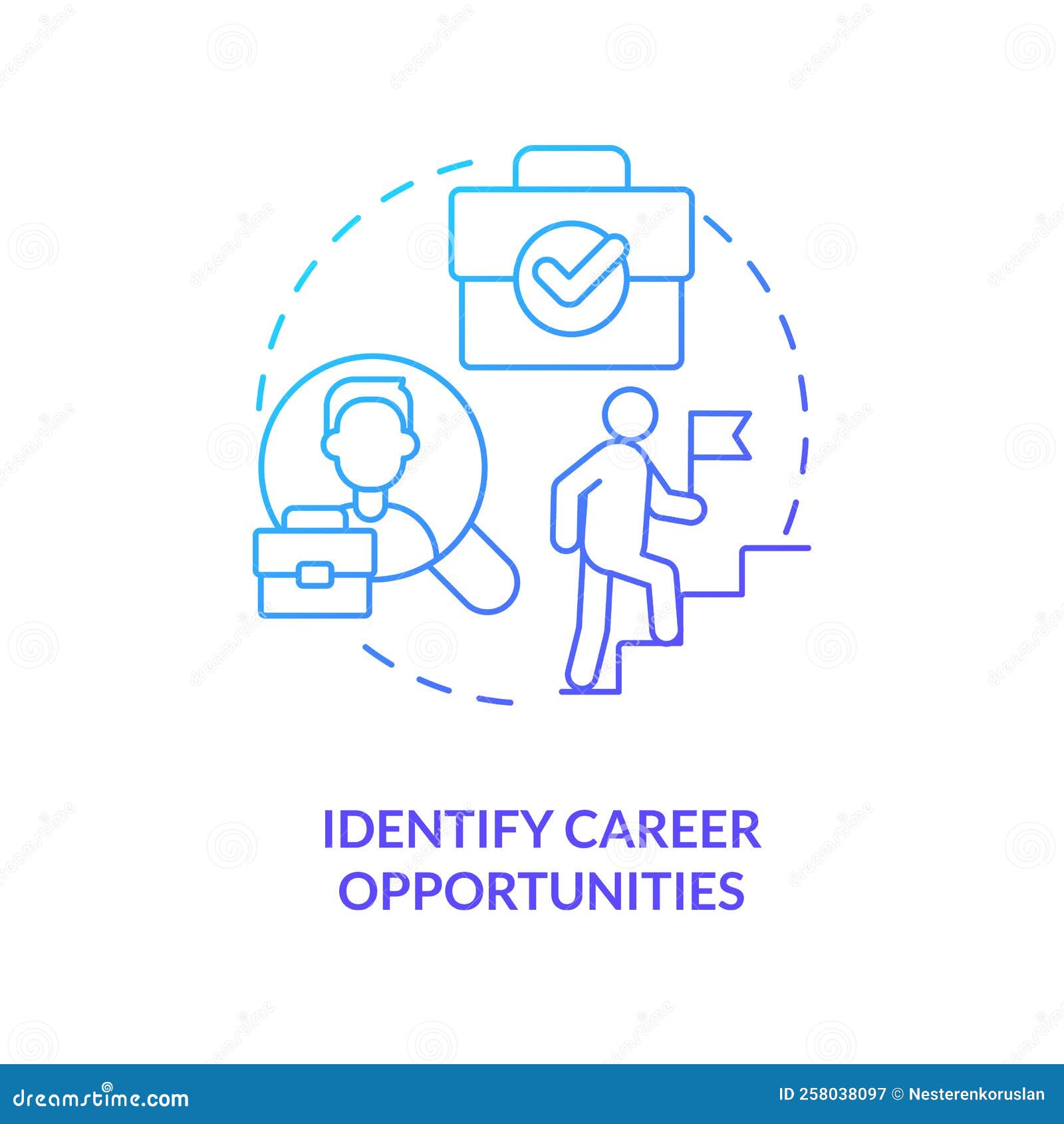 Identify Skill Gaps Blue Gradient Concept Icon Cartoon Vector ... Identify Skill Gaps Blue Gradient Concept Icon Cartoon Vector ...