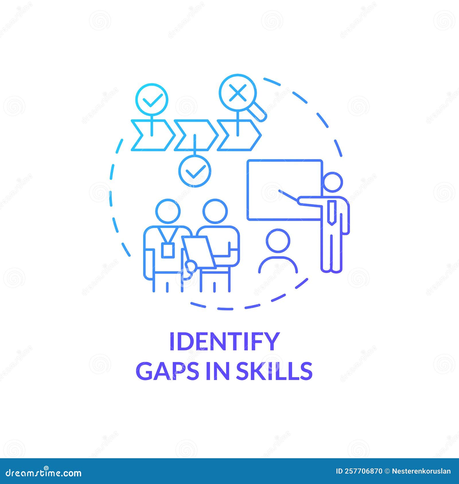 Identify Gaps In Skills Blue Gradient Concept Icon Vector Illustration ... Identify Gaps In Skills Blue Gradient Concept Icon Vector Illustration ...