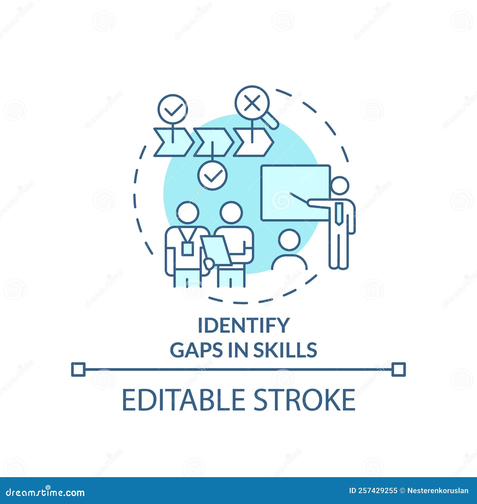 Identify Gaps In Skills Blue Gradient Concept Icon Vector Illustration ... Identify Gaps In Skills Blue Gradient Concept Icon Vector Illustration ...