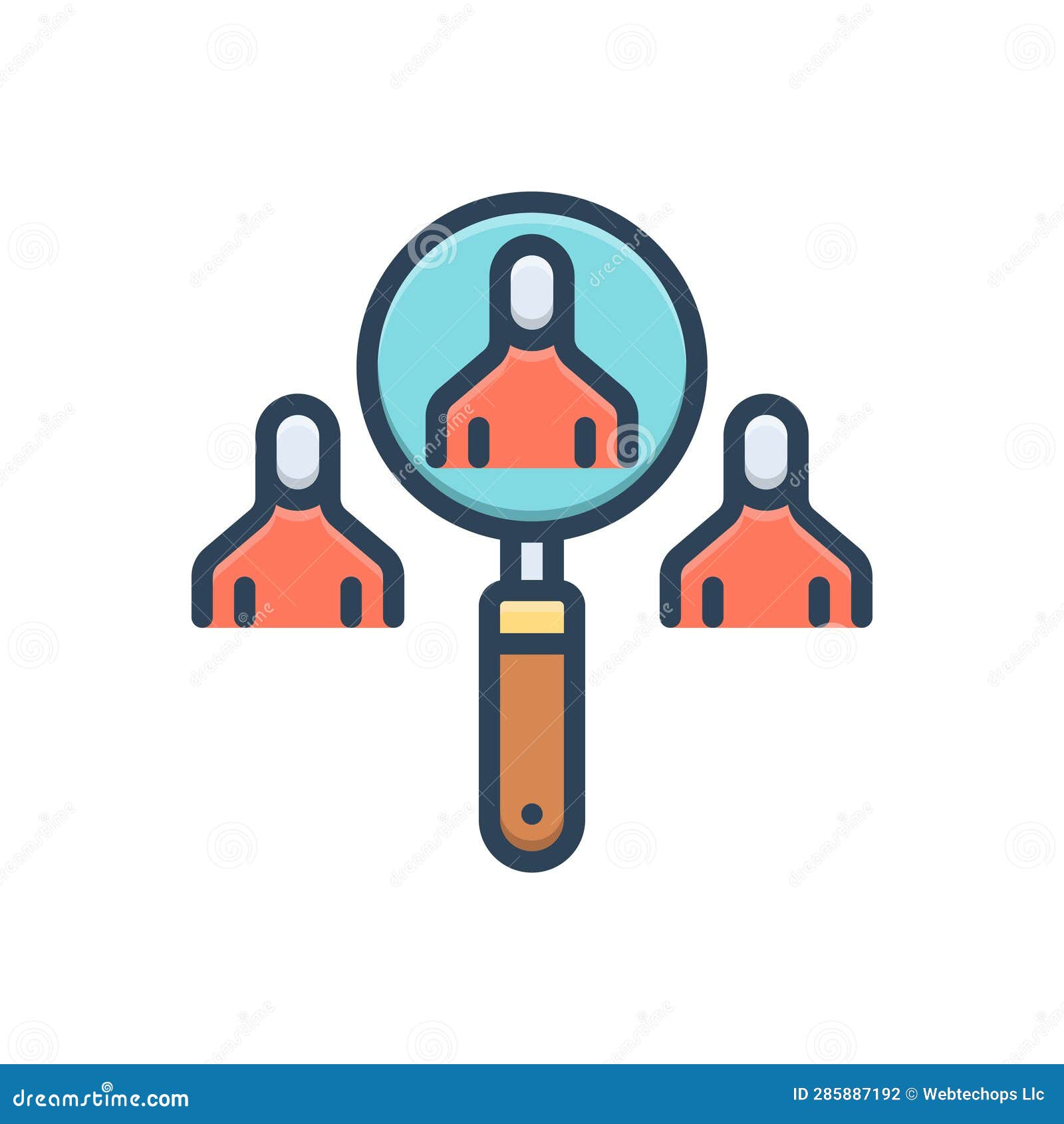 Color Illustration Icon for Identify, Discern and Staff Stock Vector ...