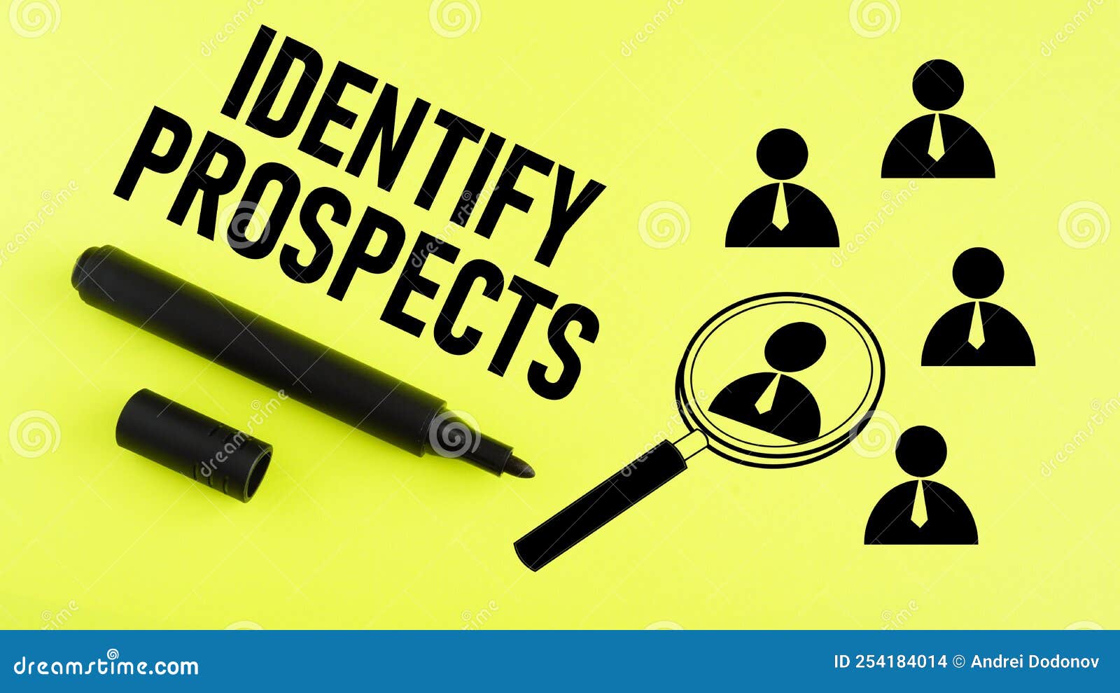 Identify Prospects is Shown Using the Text Stock Illustration ...