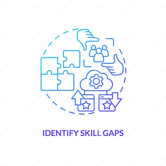 Identify Skill Gaps Blue Gradient Concept Icon Stock Vector ...
