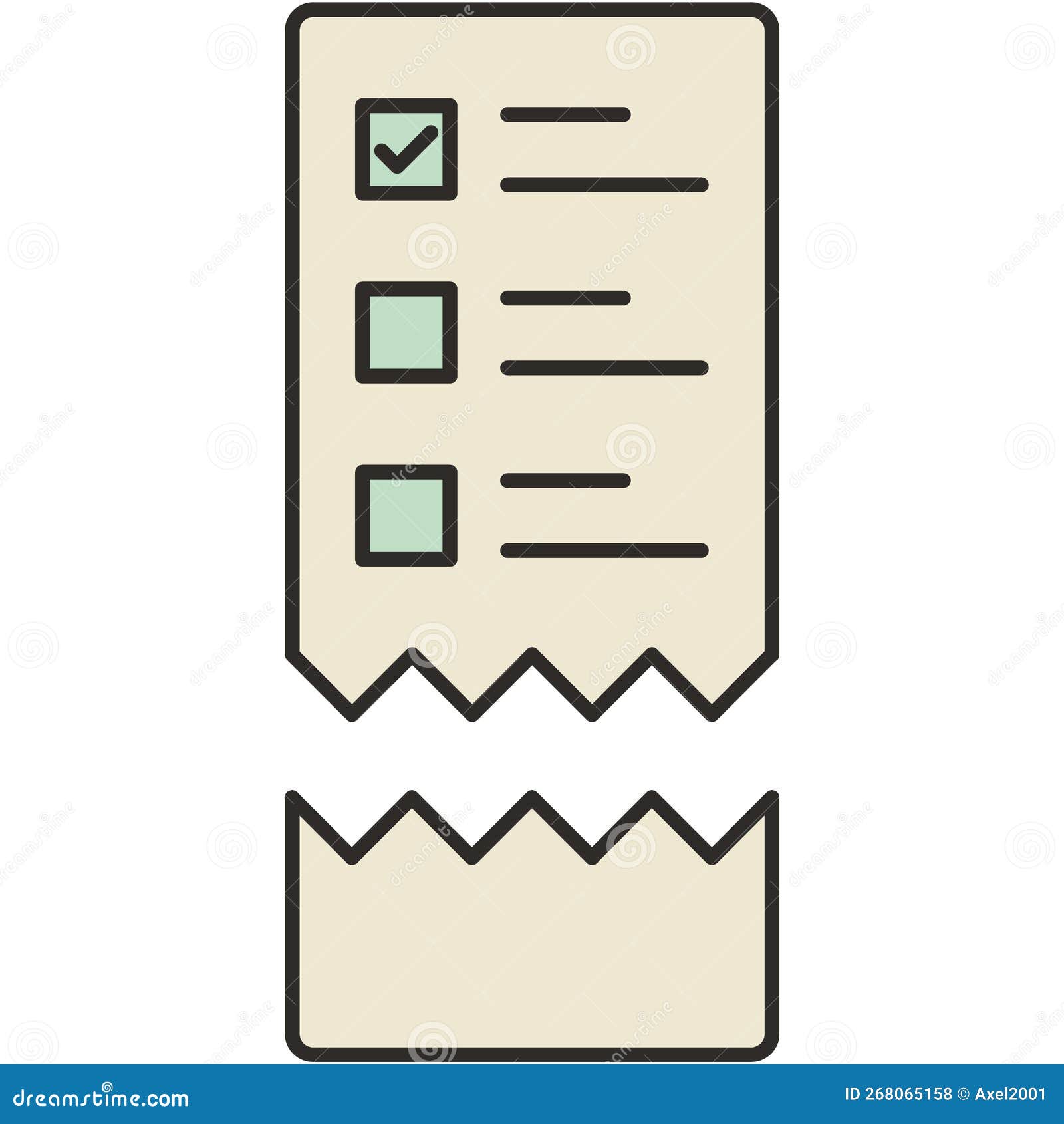 Identify Tear-off Checklist Icon Vector on White Stock Vector ...