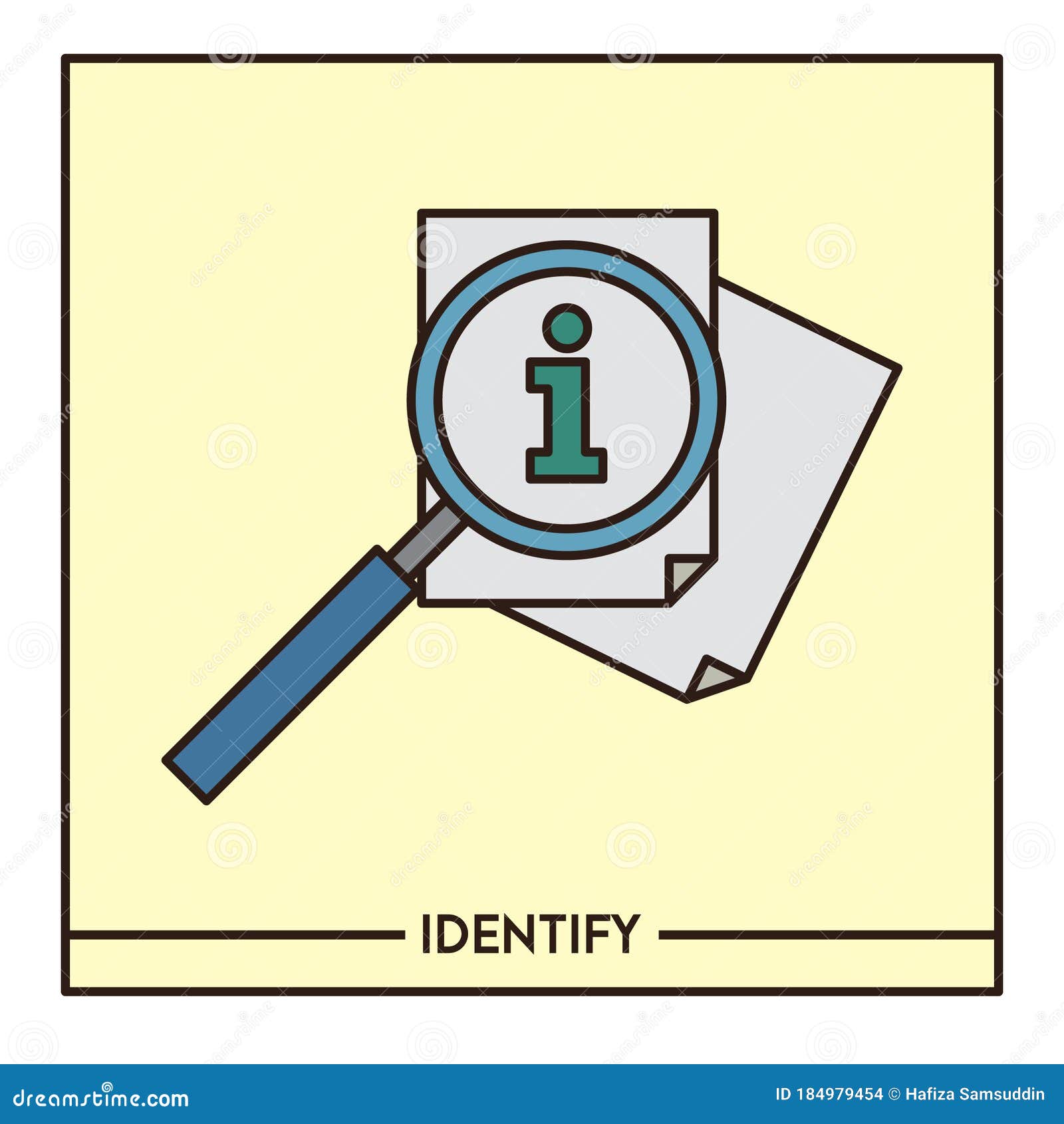 Identify. Vector Illustration Decorative Design Stock Illustration ...