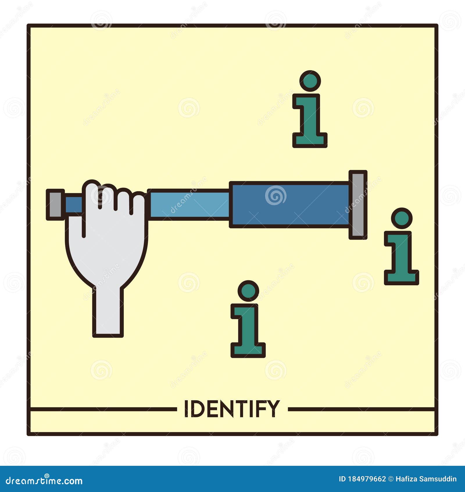 Identify. Vector Illustration Decorative Design Stock Illustration ...