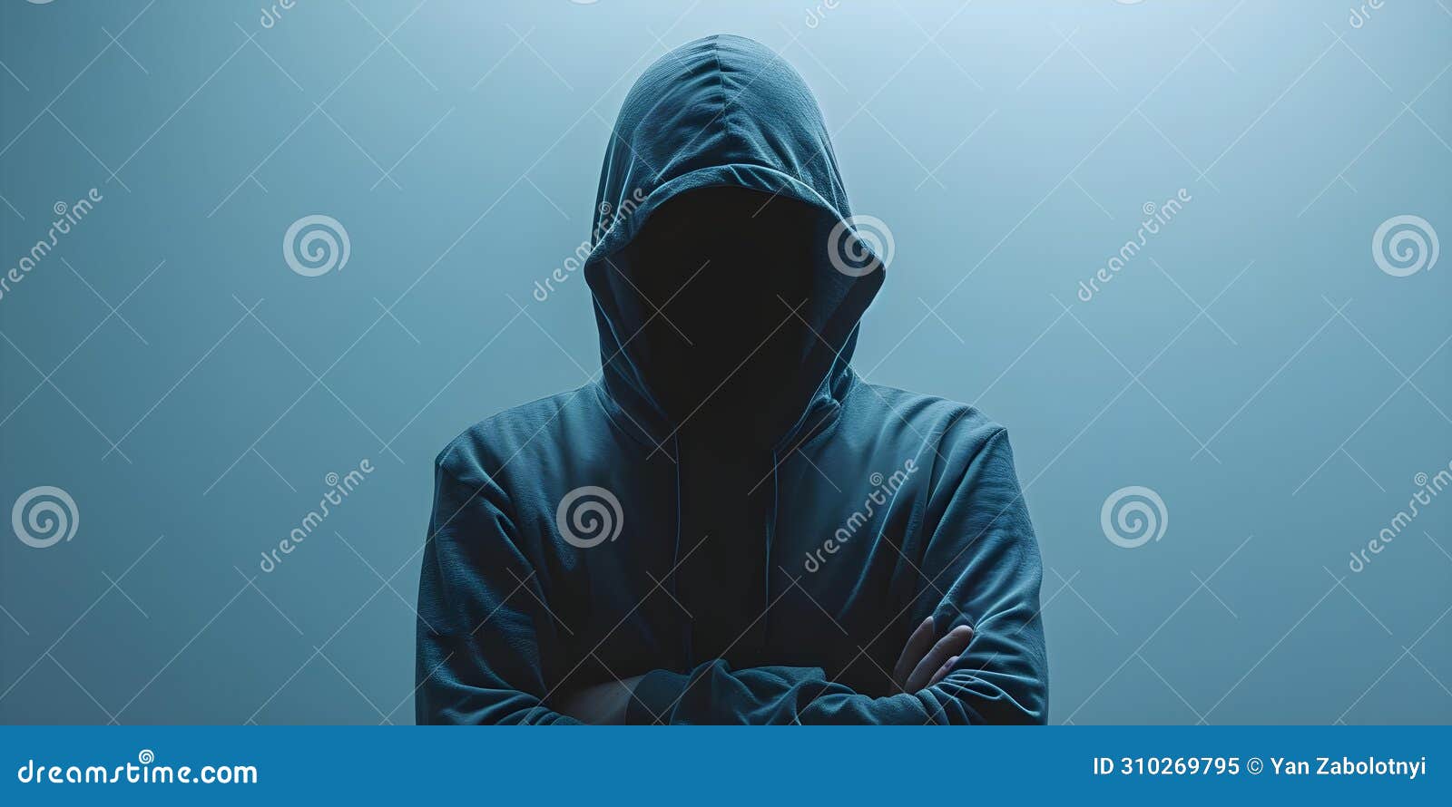 Identifying a Cybercriminal As a Hacker Alone on a Plain White Backdrop ...