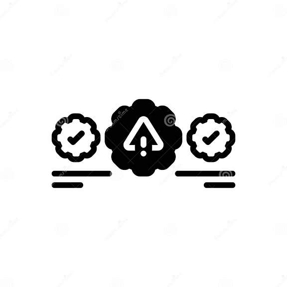 Black Solid Icon for Identifying Errors, Identifying and Defect Stock ...