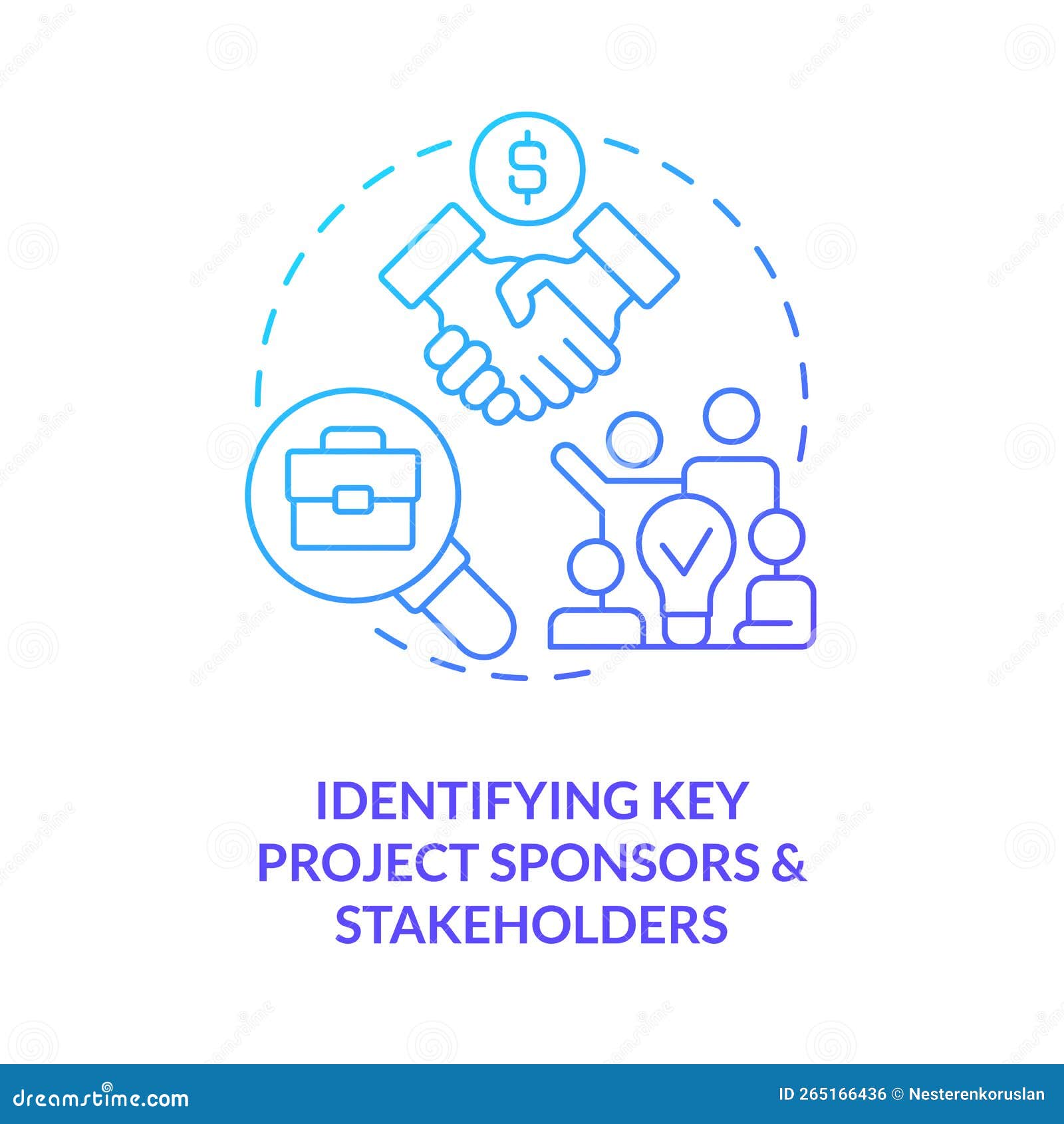 Identifying Project Deliverables Blue Gradient Concept Icon Cartoon ...