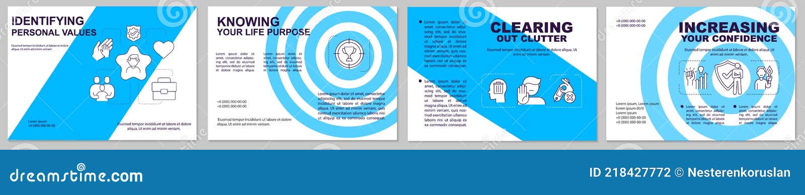 Identifying Personal Values Brochure Template Stock Vector ...