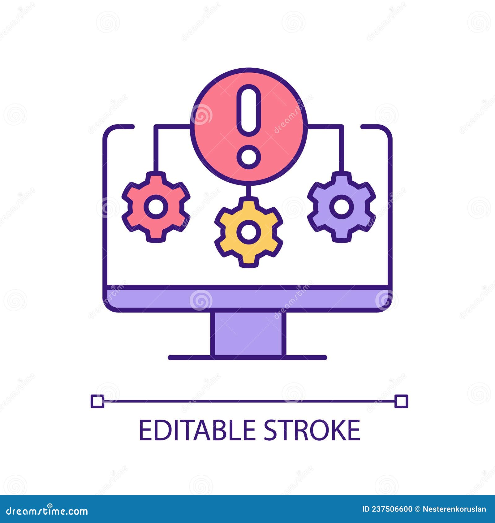 Identifying Potential Faults in System RGB Color Icon Stock Vector ... Identifying Potential Faults in System RGB Color Icon Stock Vector ...