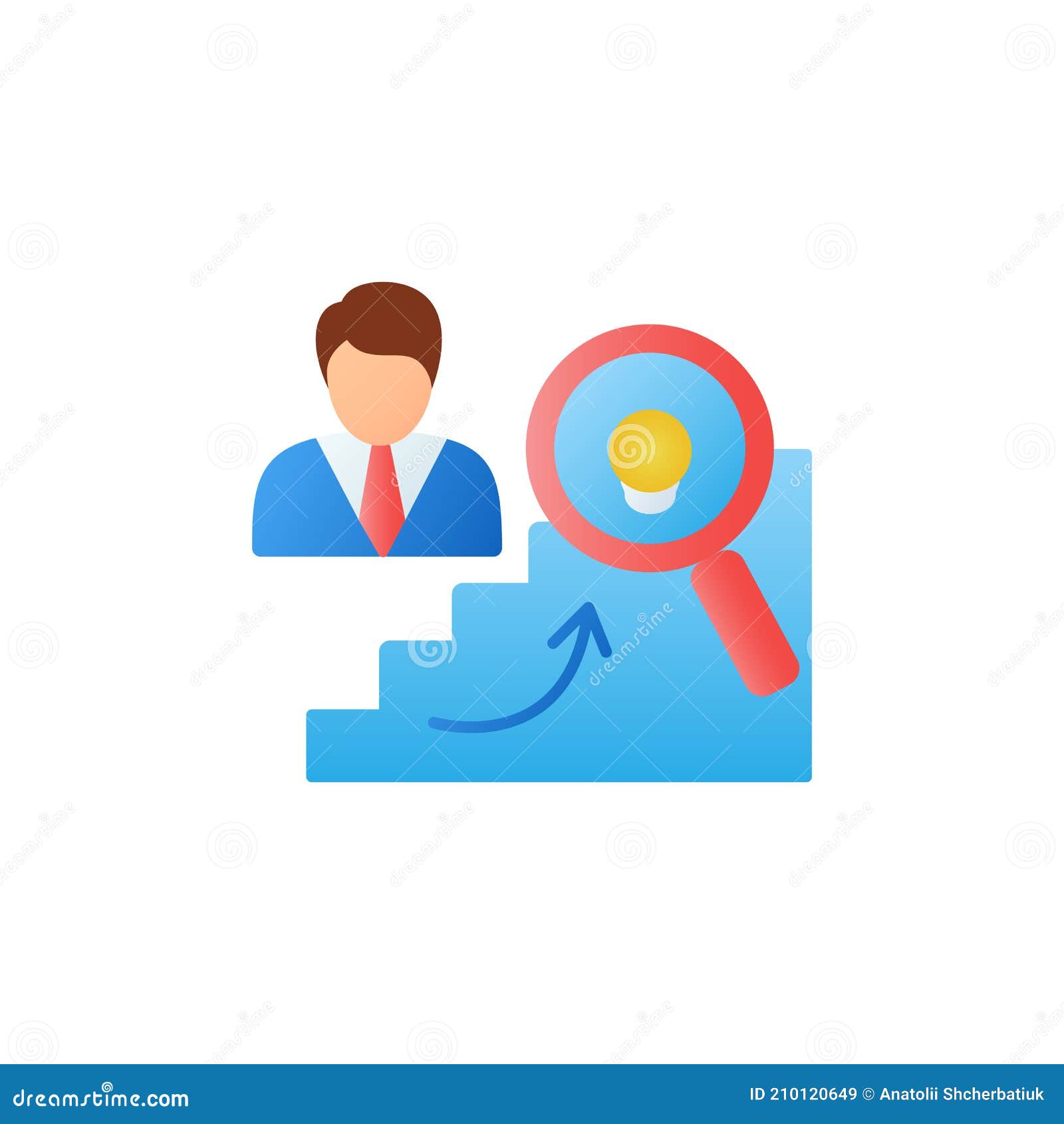 Identifying Potential Flat Icon Stock Vector - Illustration of ...