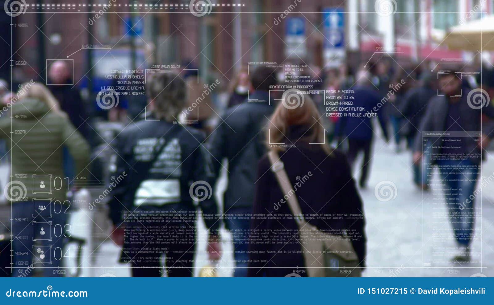 Identifying and Tracking Identity in a Crowd Stock Video - Video of ...