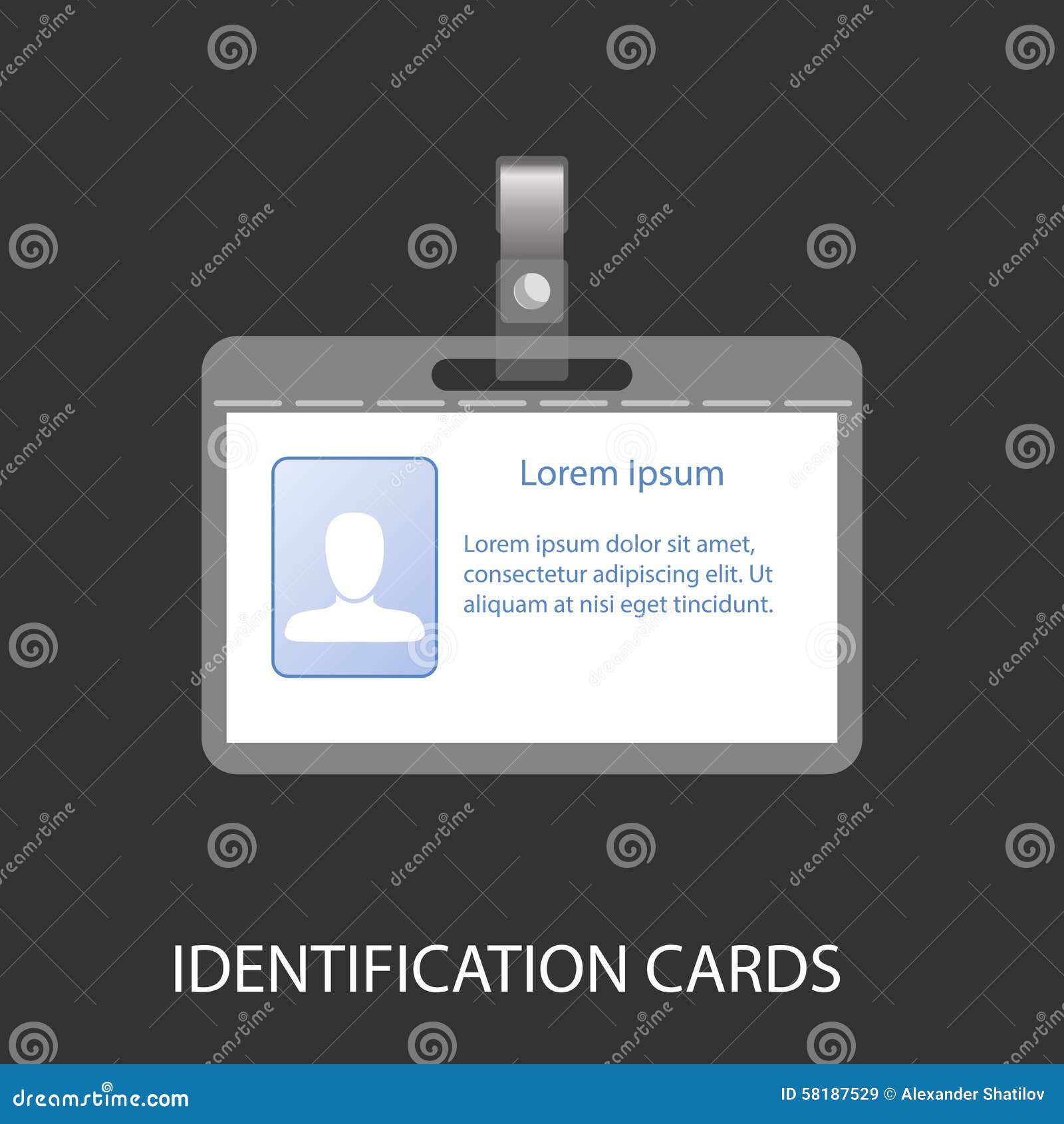 Identitetskort Med Ett Foto Stock Illustrationer - Illustration av ...